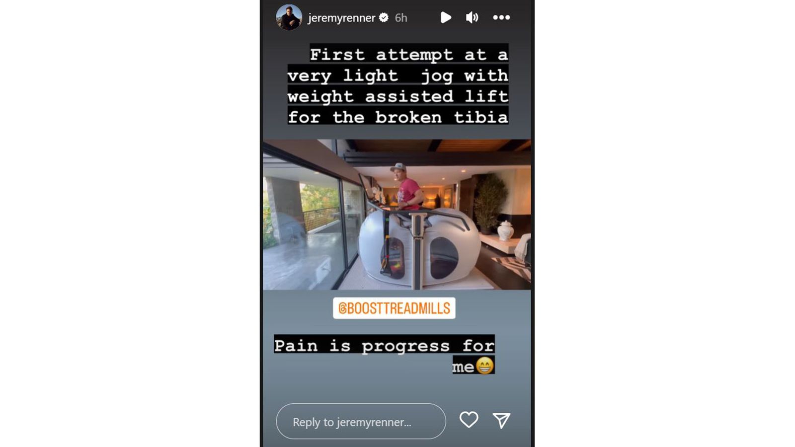 Jeremy Renner takes his first jog since near-fatal snow plough accident ...