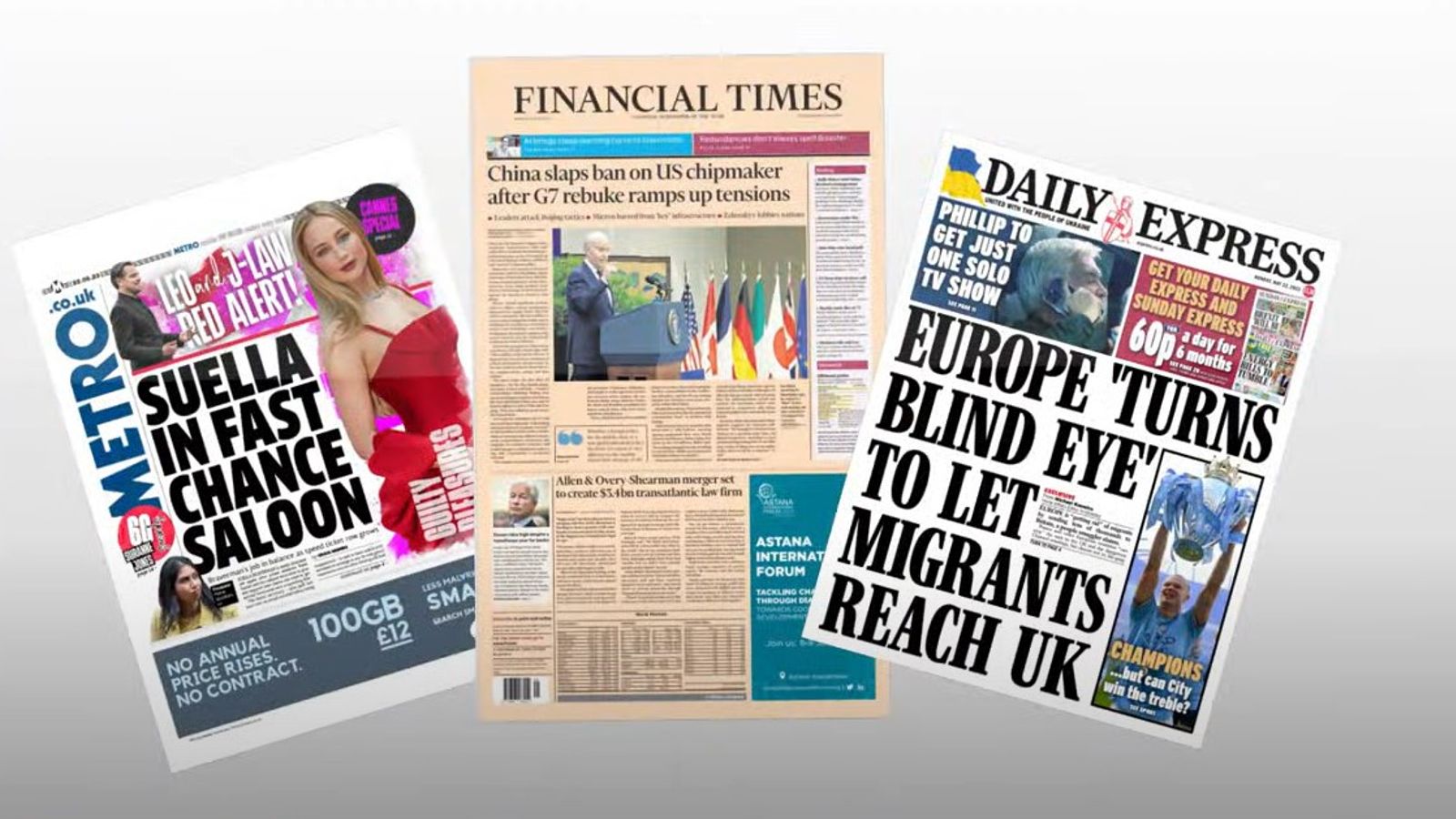 Monday's national newspaper front pages | UK News | Sky News