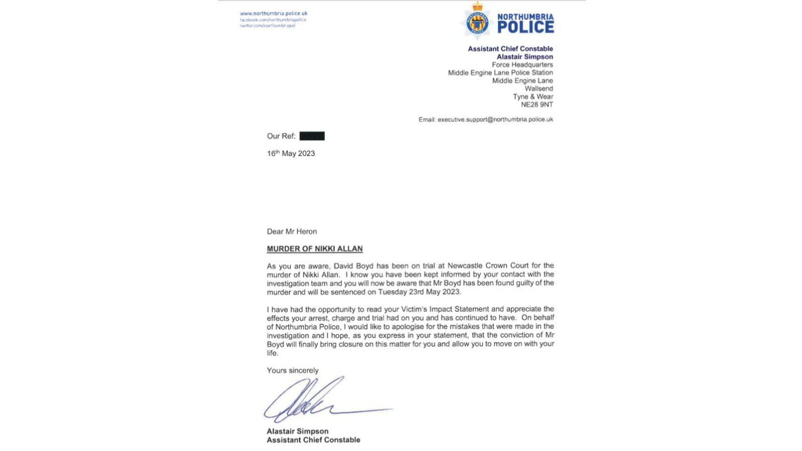 Nikki Allan: Police apologise to man wrongly accused of murdering seven ...