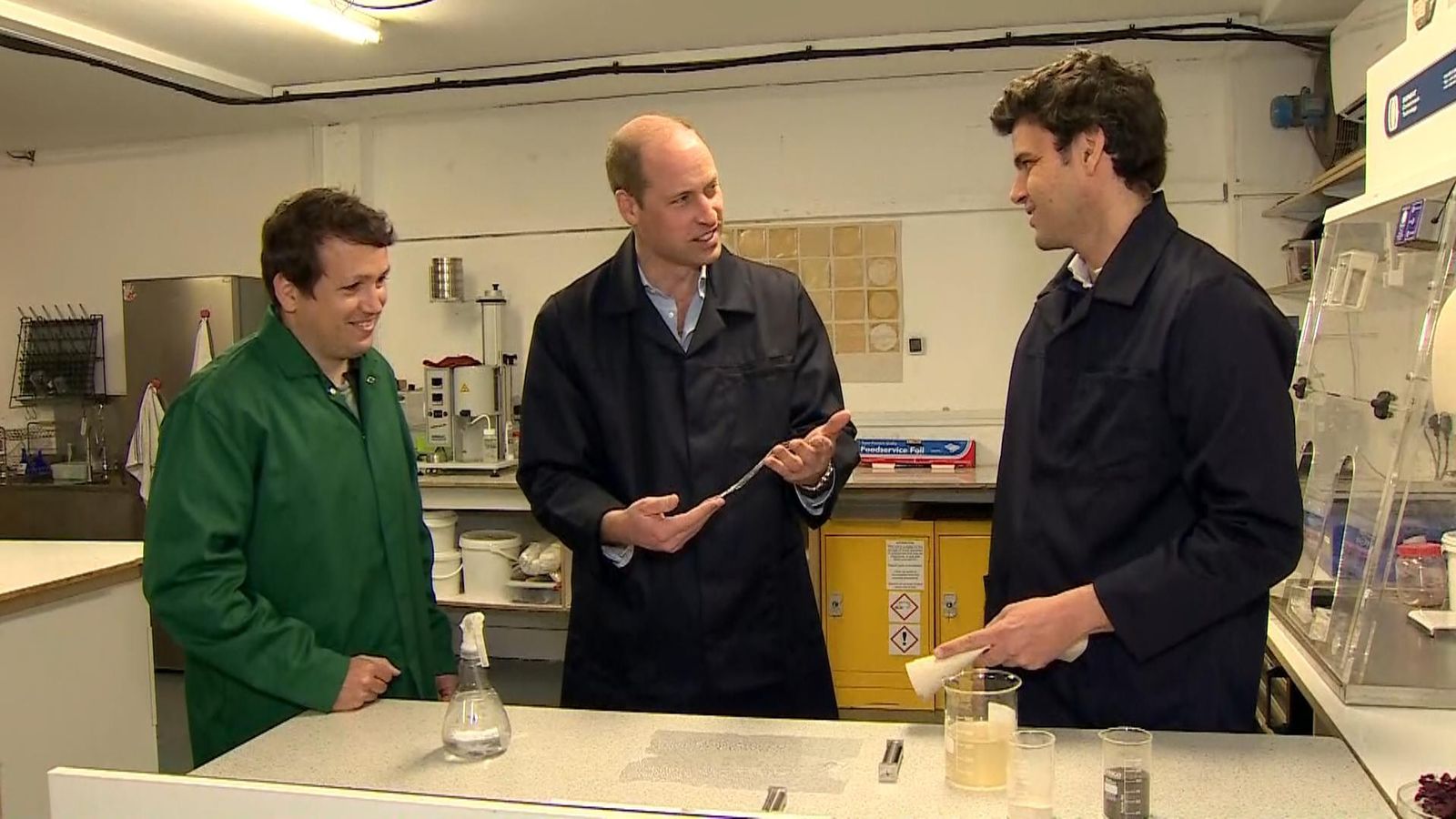 Prince William does science experiment and reveals old favourite bakery ...