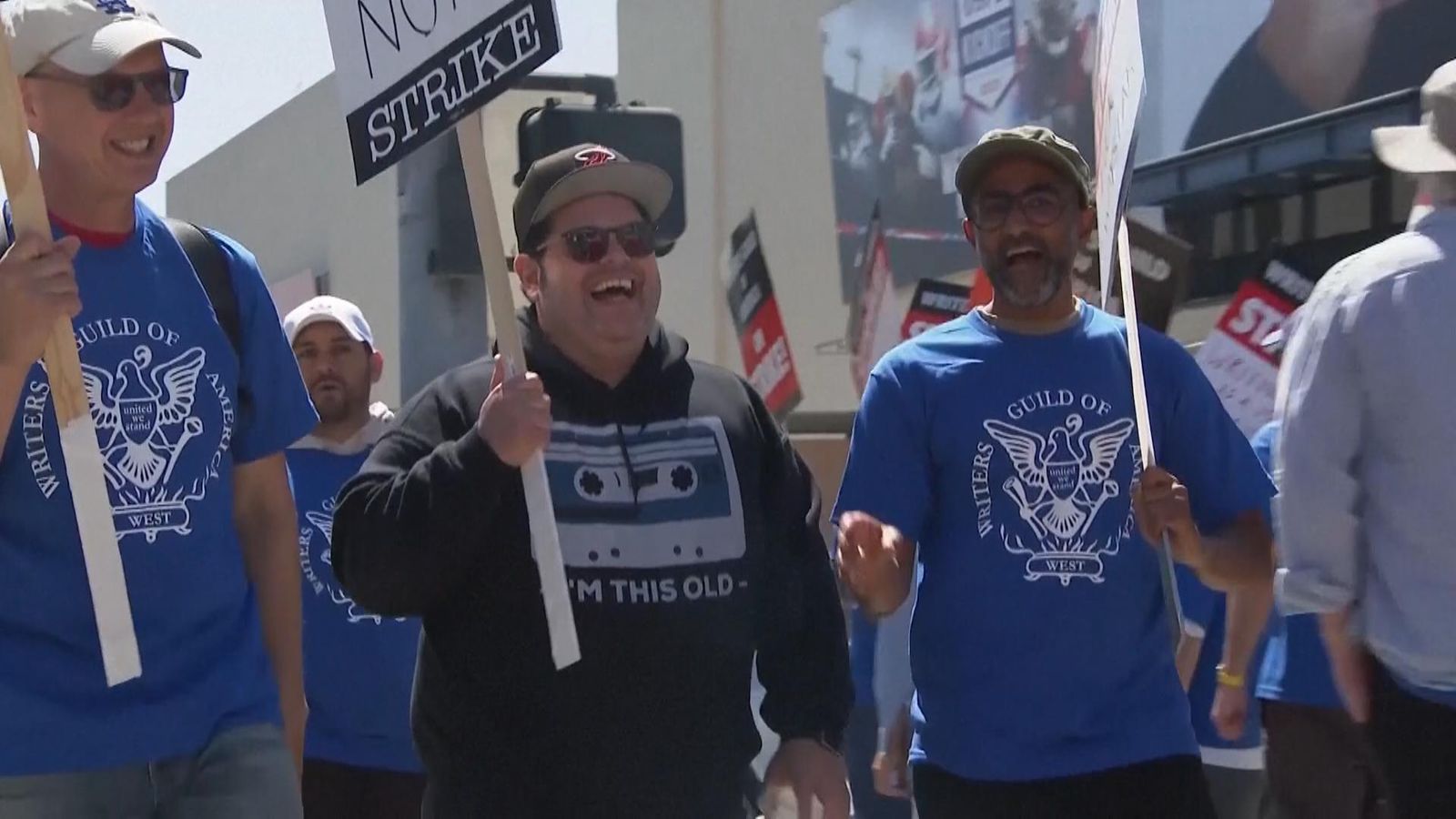 Hollywood writers' strike: Frozen star Josh Gad joins striking writers ...