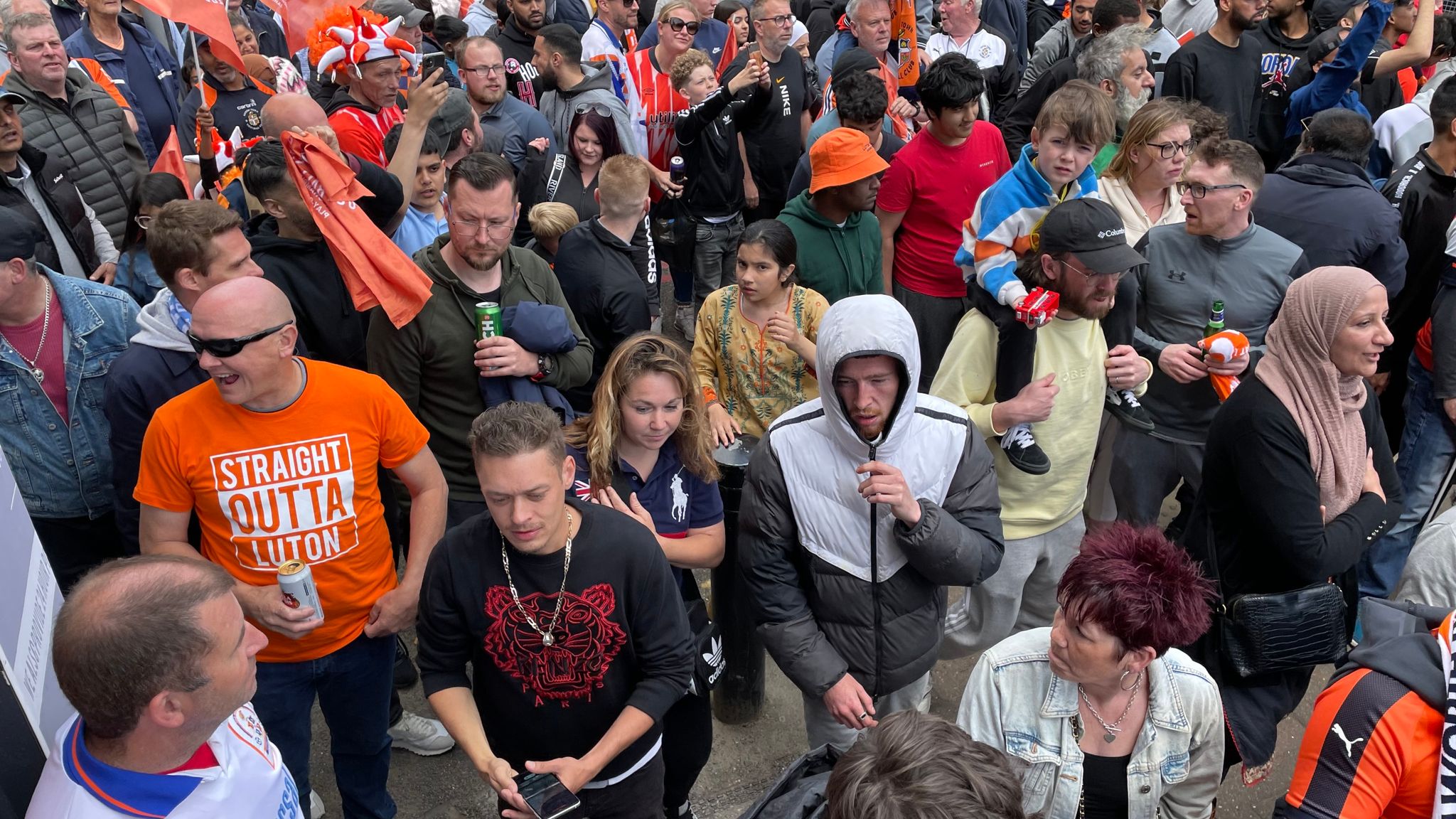 Luton Town celebrate historic rise to Premier League with huge crowds ...