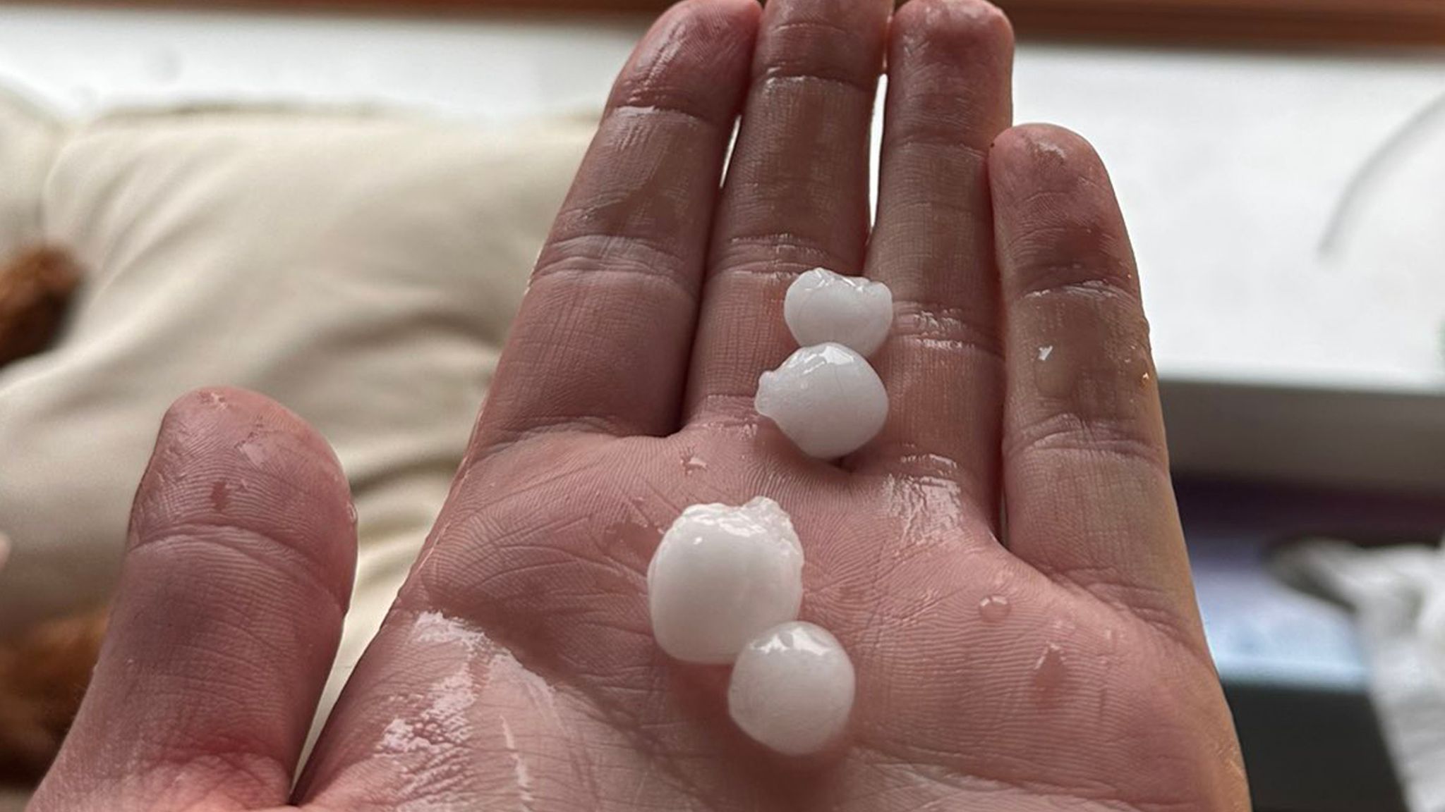 UK weather: Gardens and bridges flood in Somerset as 'insane' hail ...