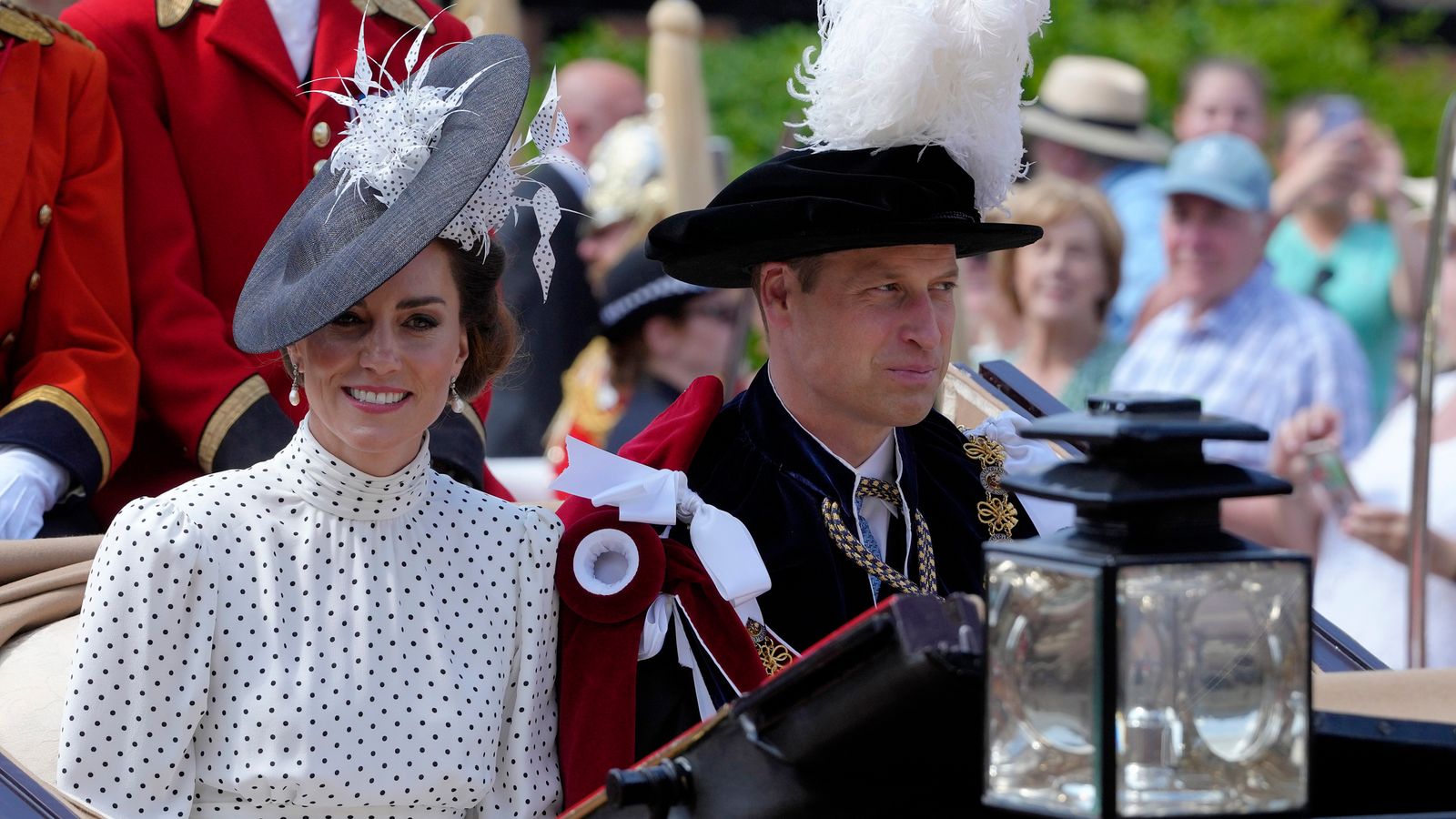 Soldier helped by police after fainting at King's first Order of the ...