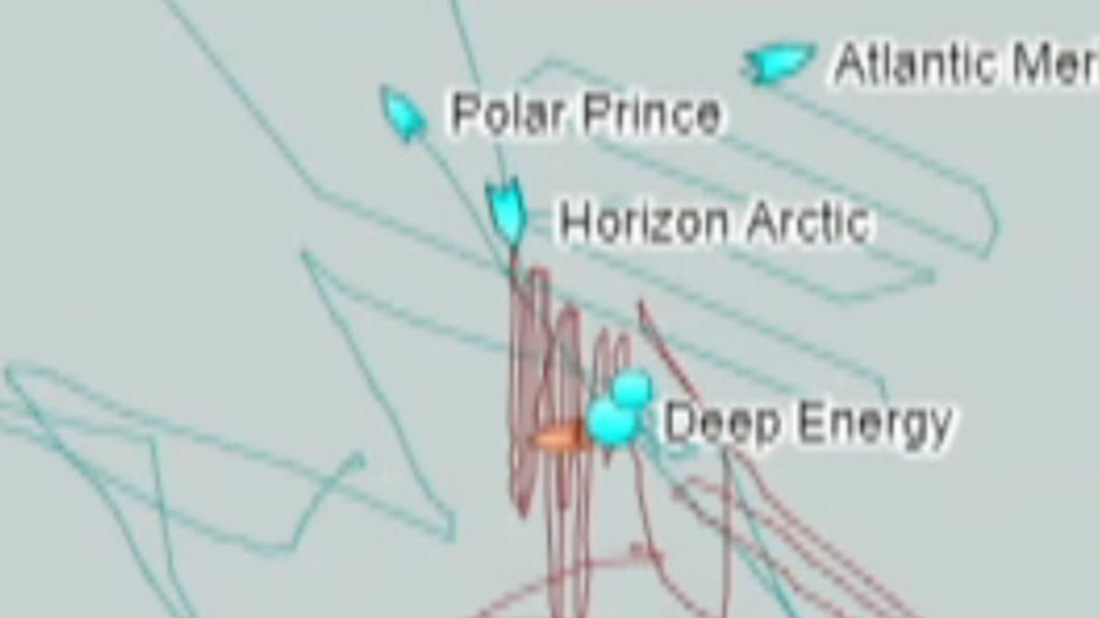 Marine traffic shows rescue search patterns around the Titanic wreck ...