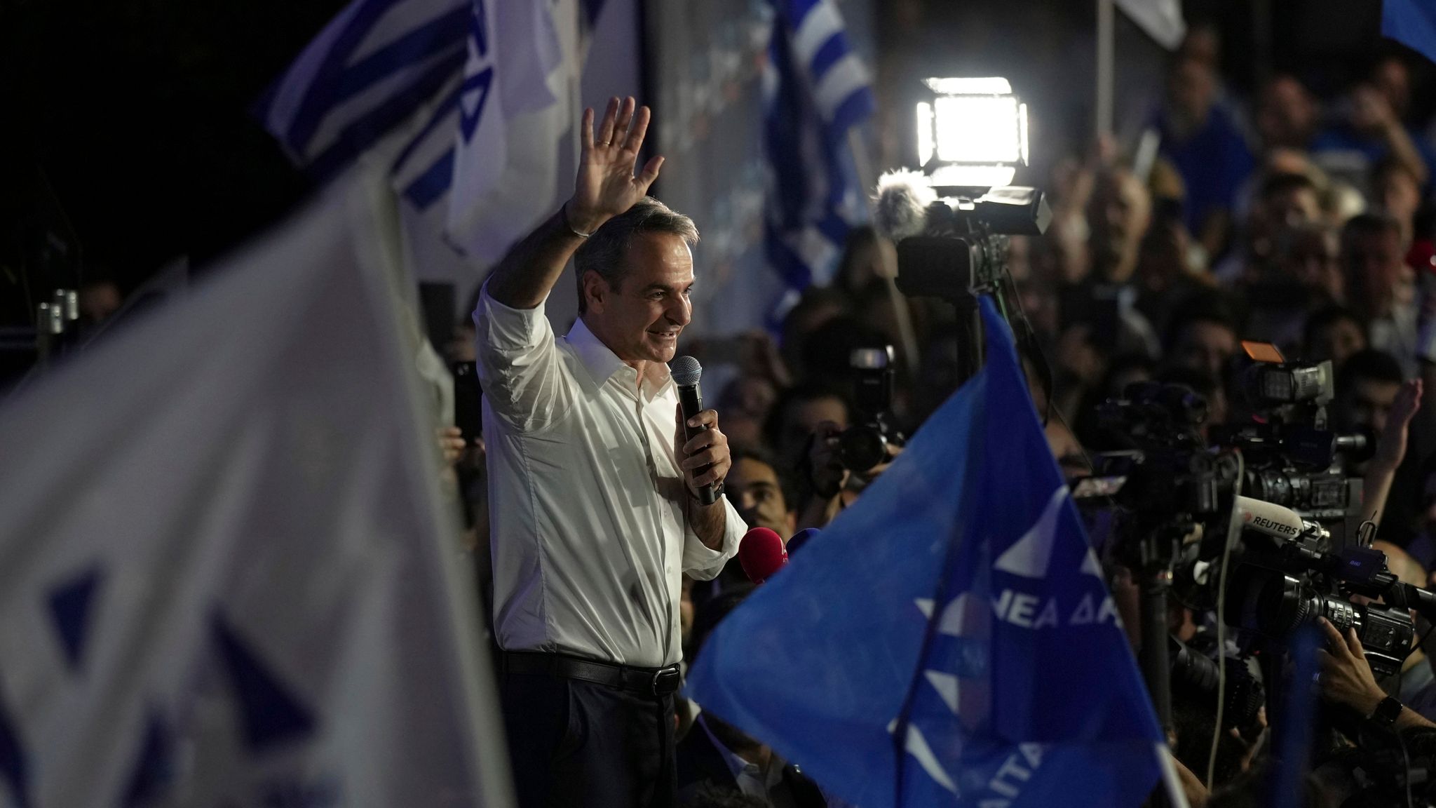 Greece election: Conservative prime minister Kyriakos Mitsotakis wins ...