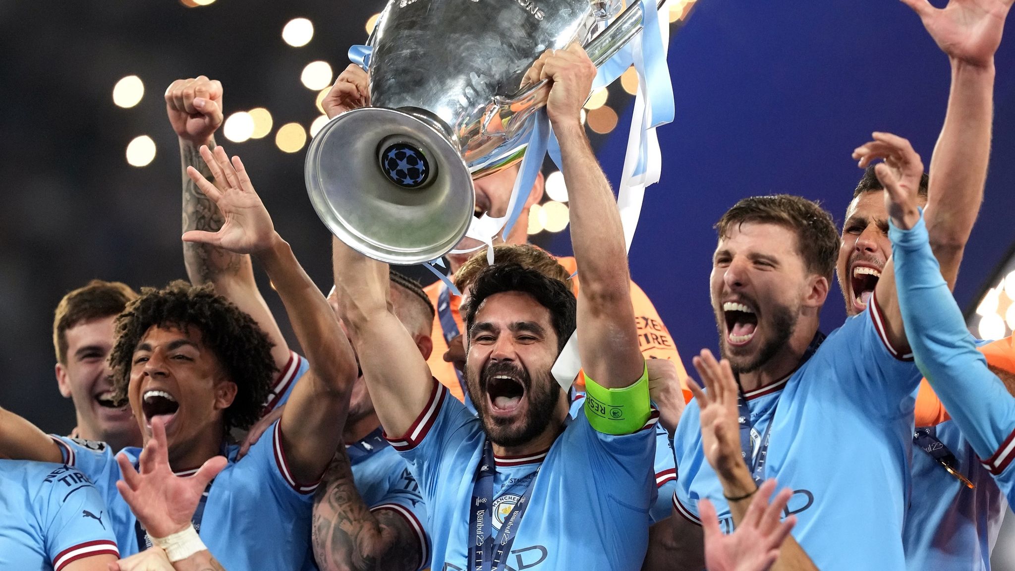 A treble! Manchester City win Champions League, FA Cup and Premier ...