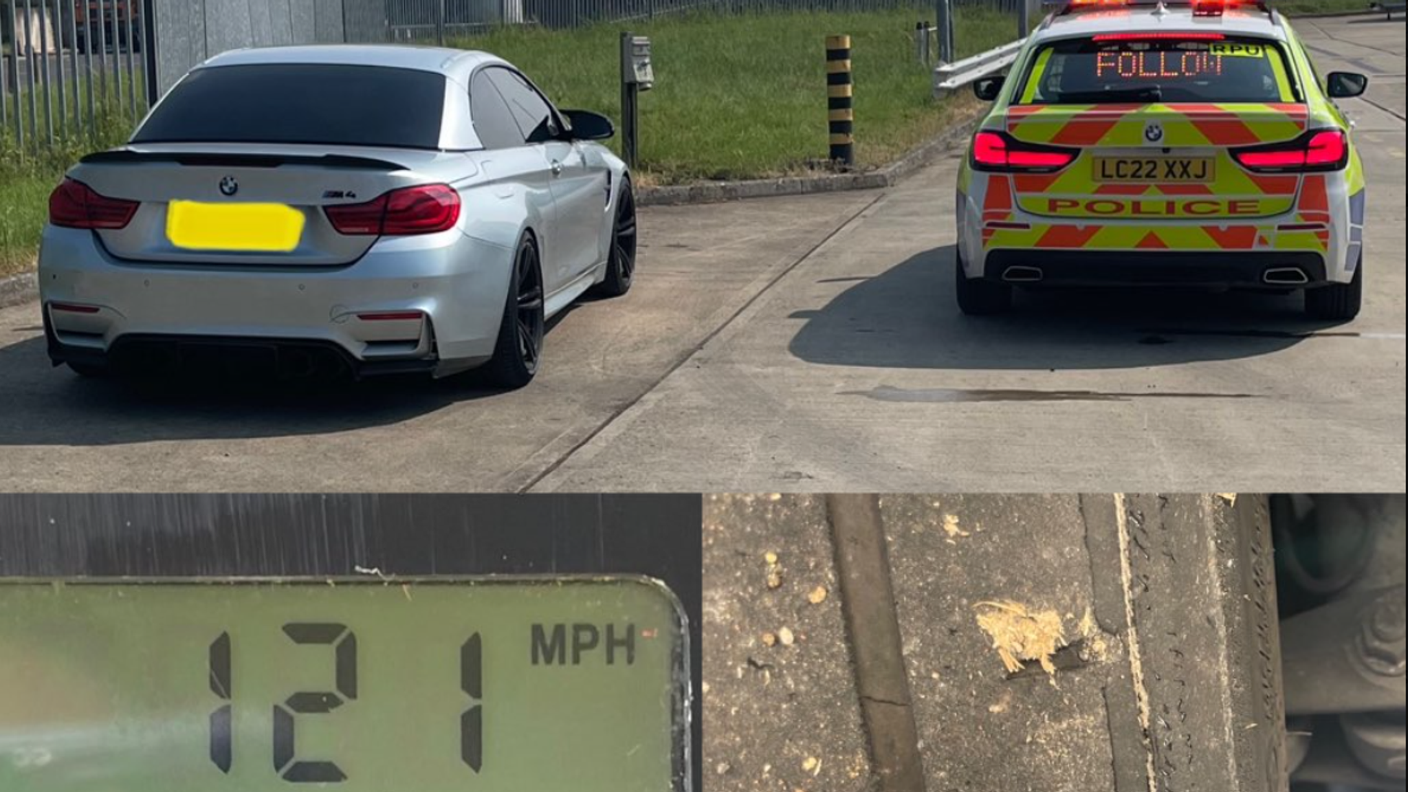 Groom pulled over by police after being caught speeding at 121mph on ...