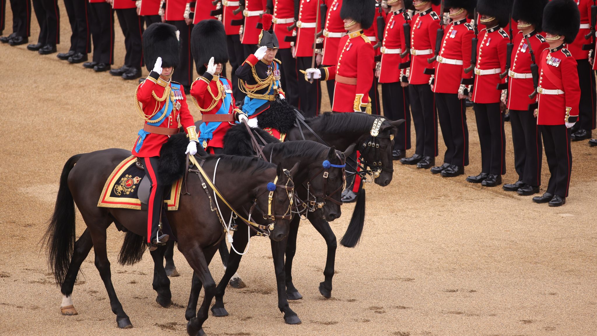Trooping the Colour: King joined by royals for his first Trooping the ...