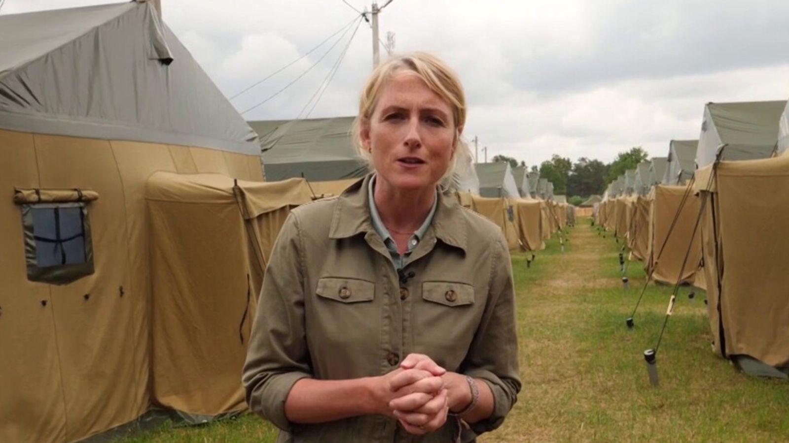 Inside a camp in Tsel, Belarus, which has been offered to the Russian ...
