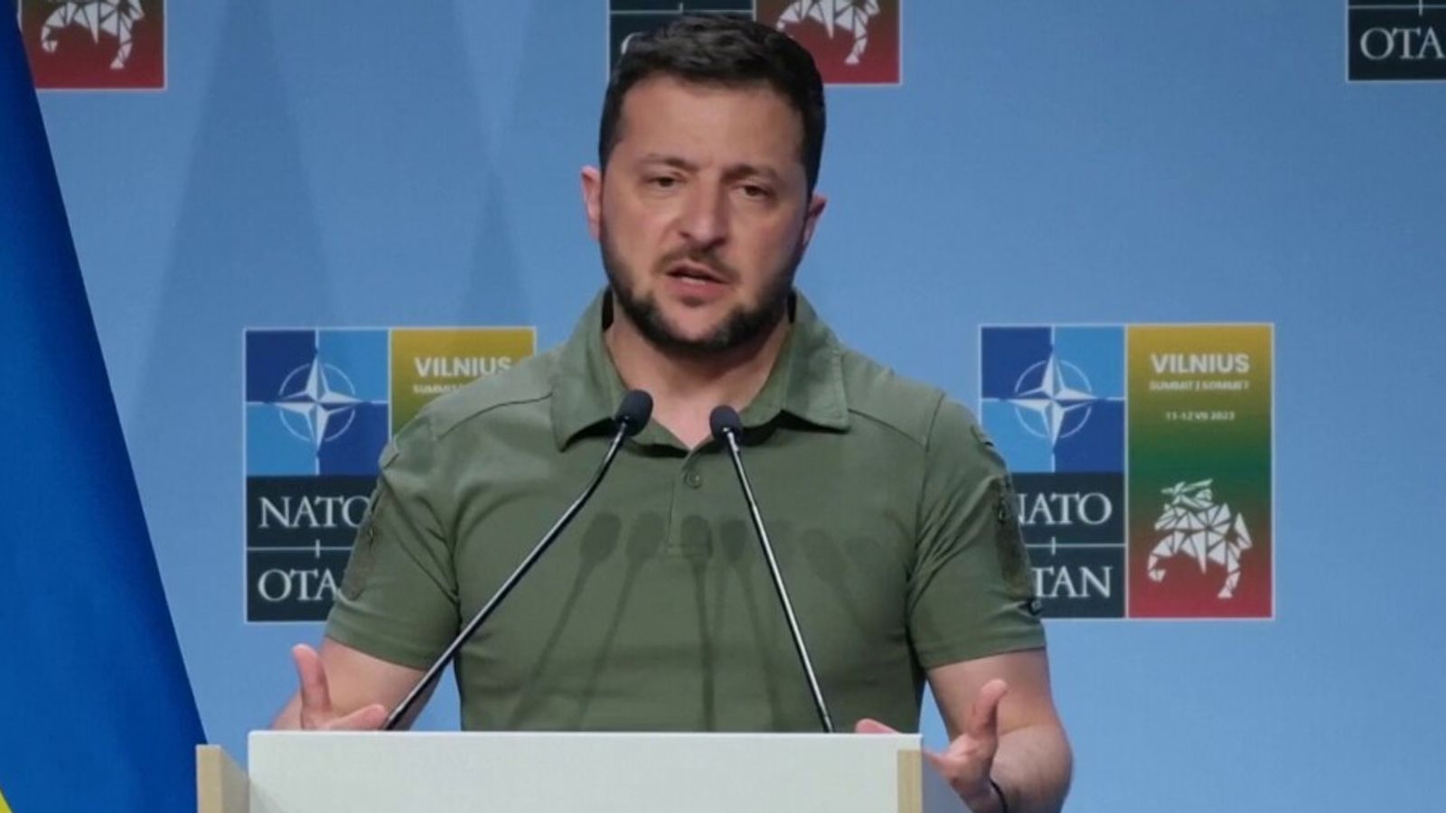 Security and defence editor Deborah Haynes asked president Zelenskyy to respond to the defence ...