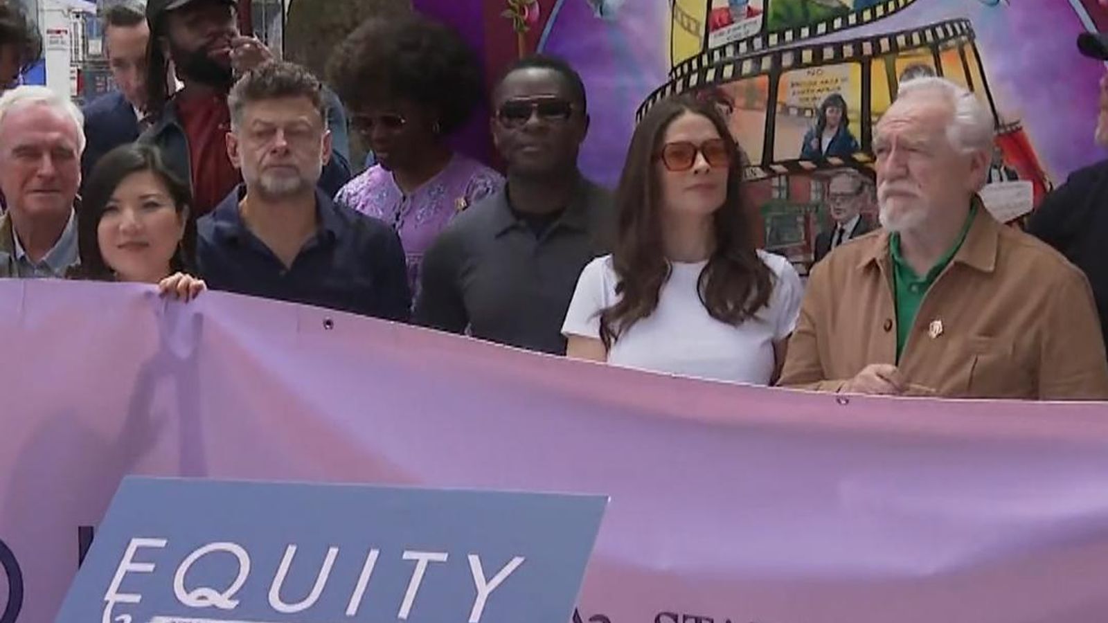 UK stars hold London rally in support of striking US actors | Ents ...