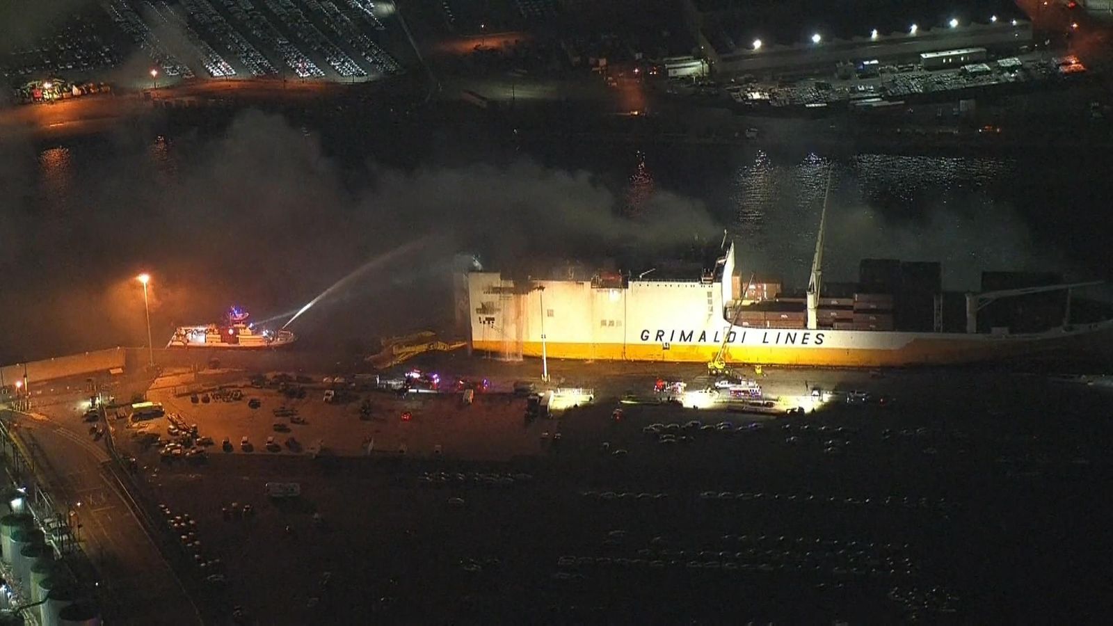 Two firefighters killed battling fire in cargo ship docked at Port ...