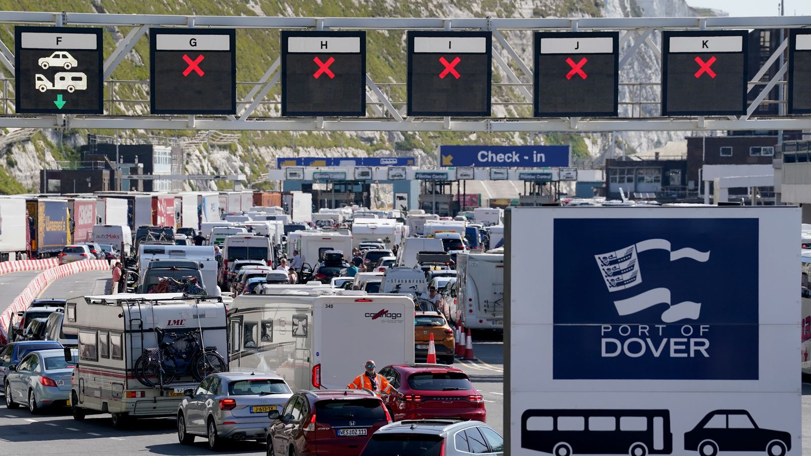 Queues of up to two hours at Dover as travellers start summer getaways ...