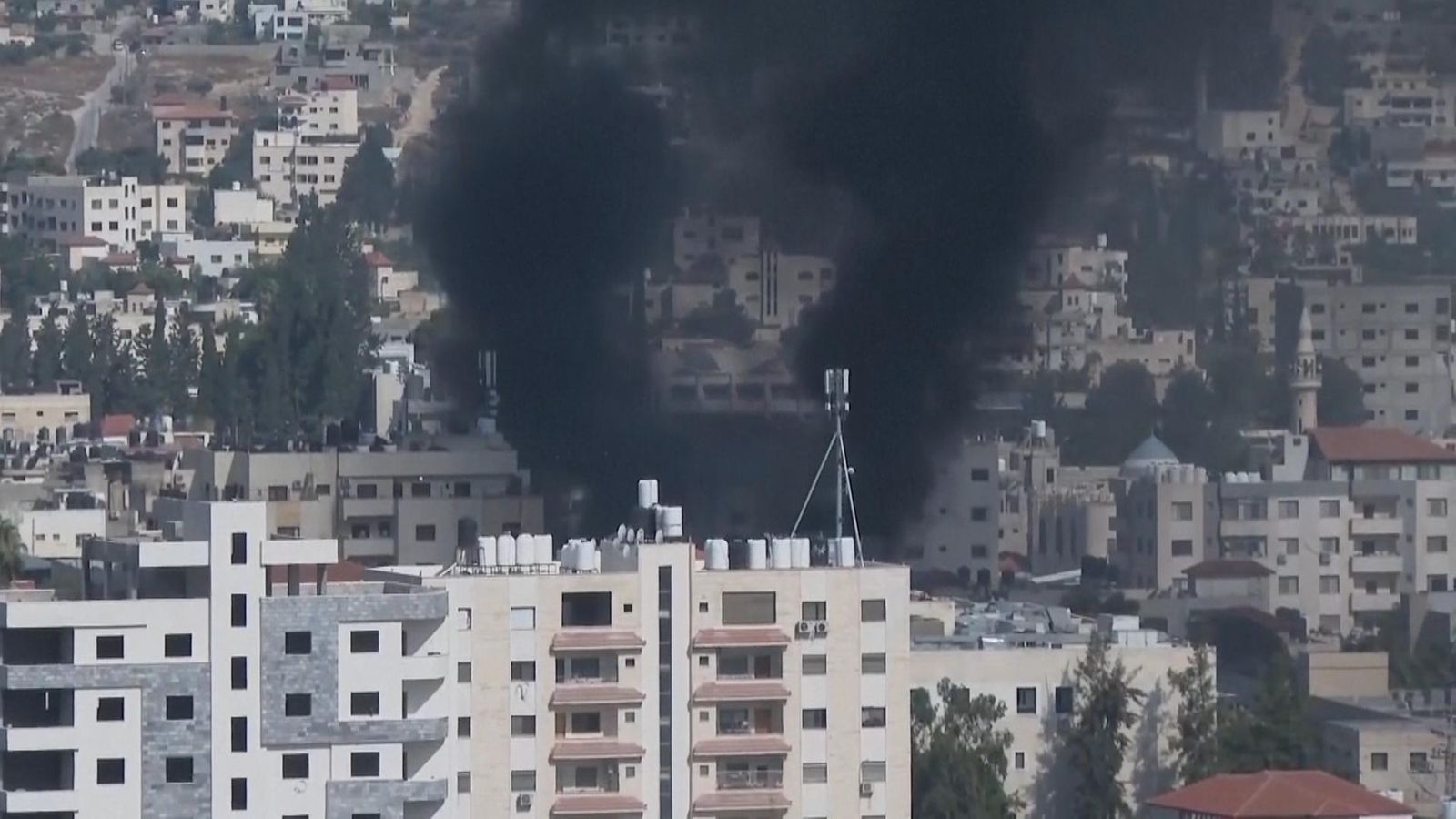 Seven Palestinians Killed As Israeli Airstrikes Target West Bank City