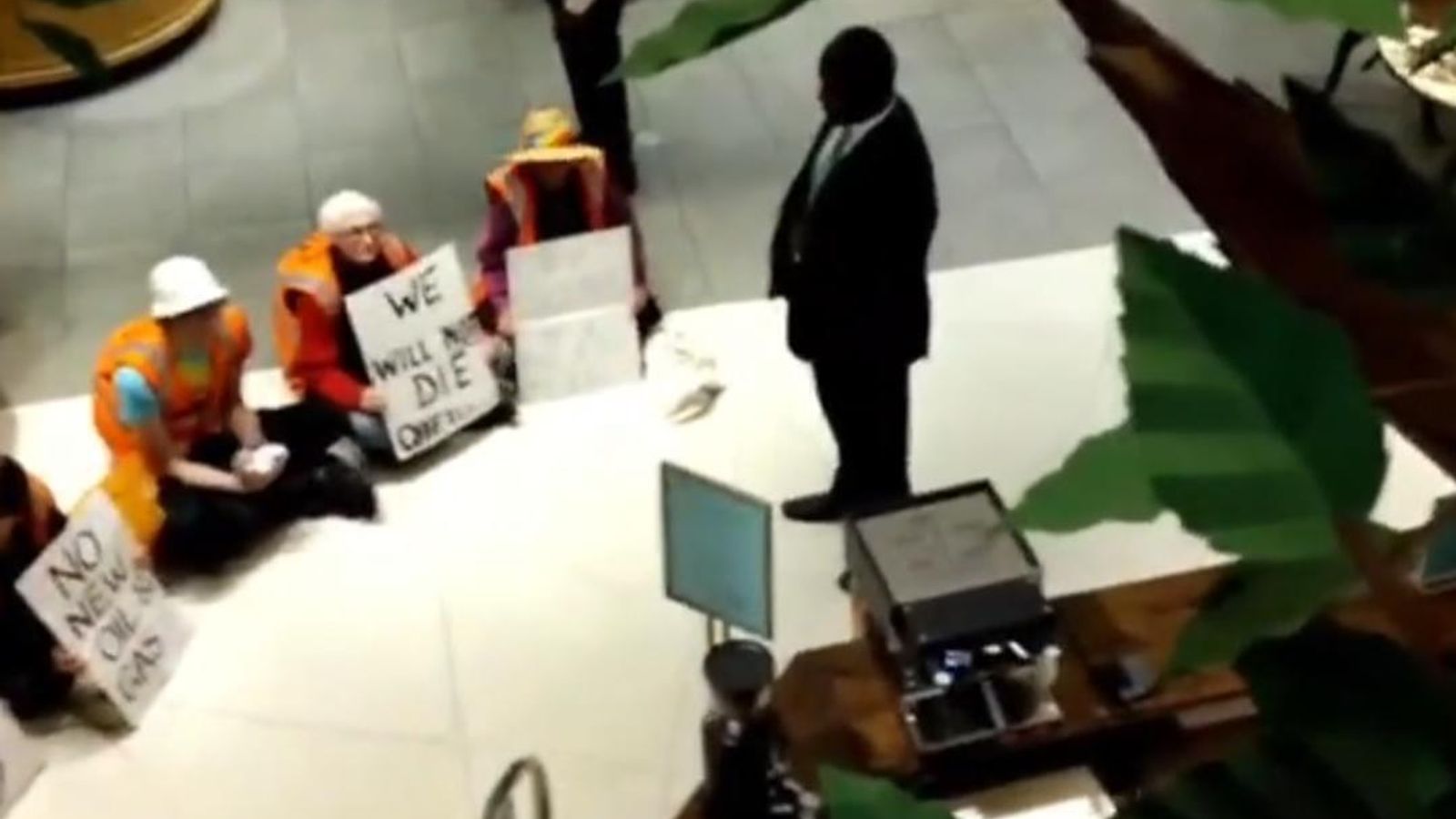 Just Stop Oil activists stage sit-down protest at Fortnum & Mason in ...