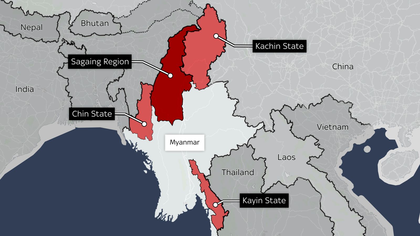 Death and fire in Myanmar's hidden war | World News | Sky News