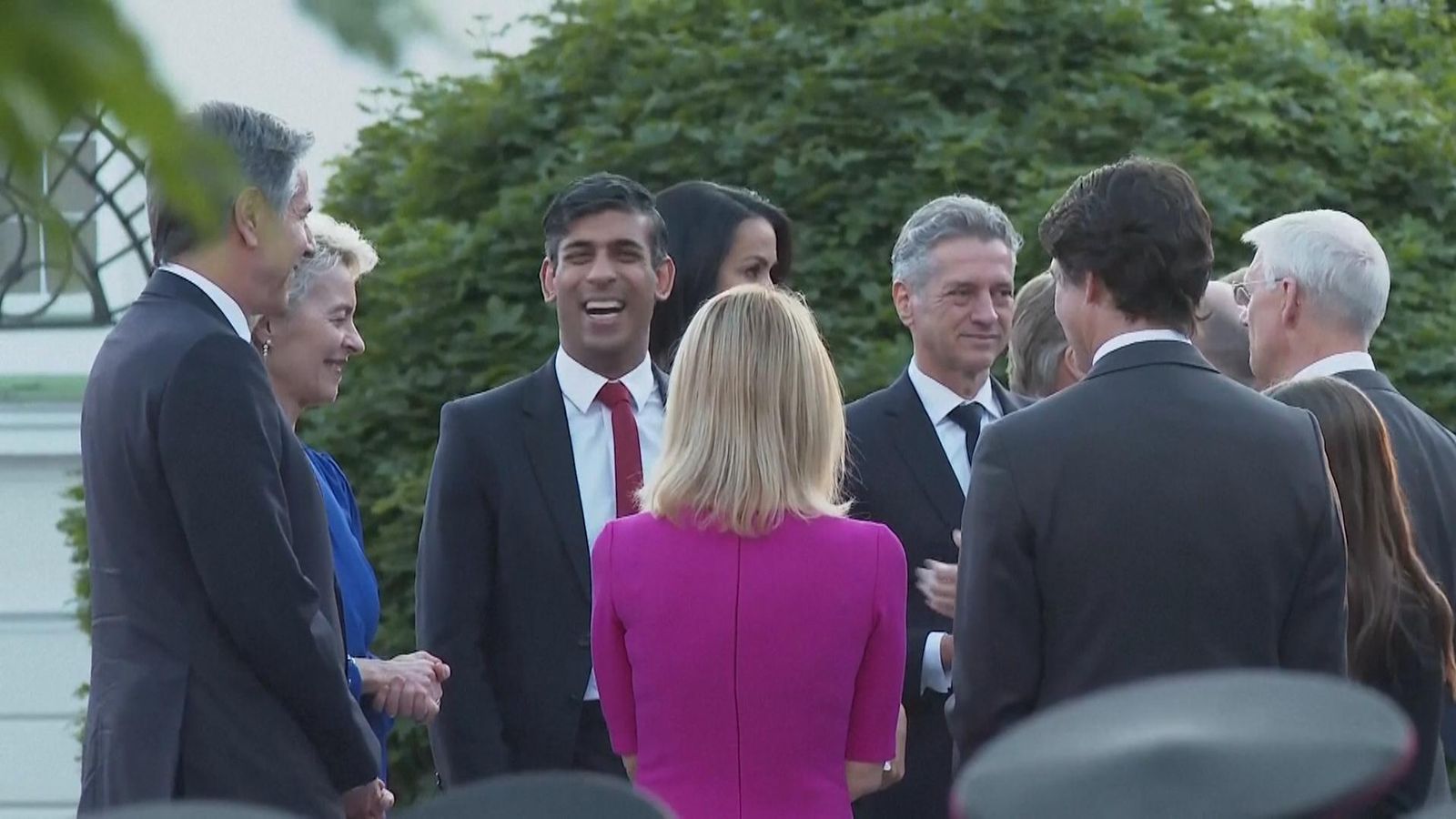 Nato Summit World Leaders Take Photo Together After Informal Dinner In