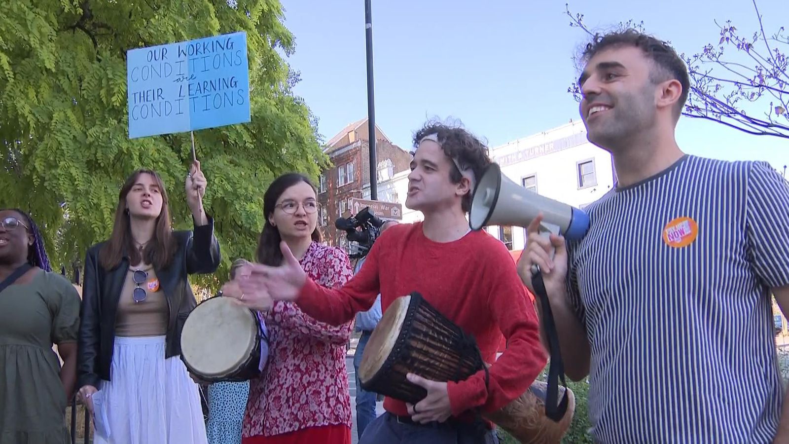 'Whose school? Our school!': Striking teachers chant on picket line as ...