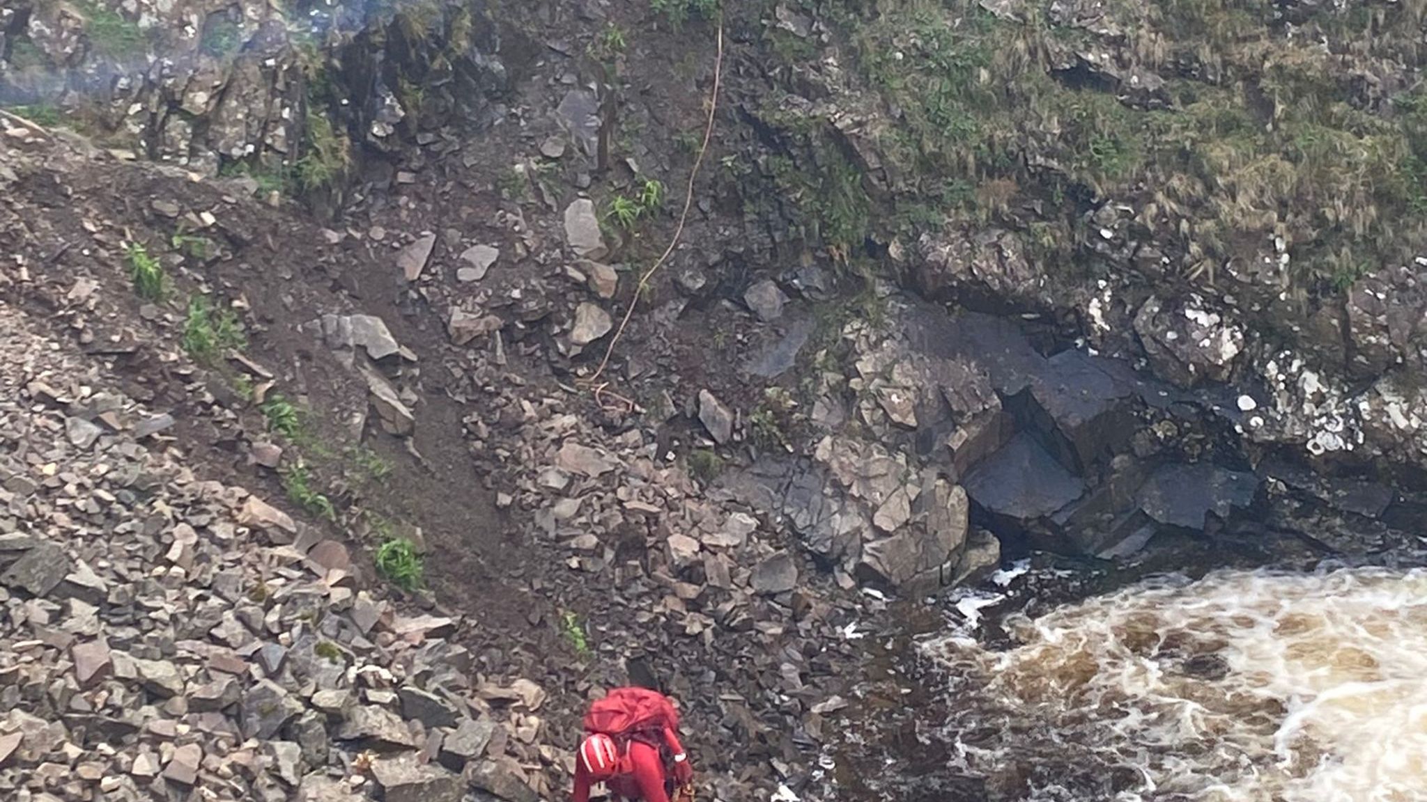 Jack Russell rescued after plunging from one of UK's highest waterfalls ...