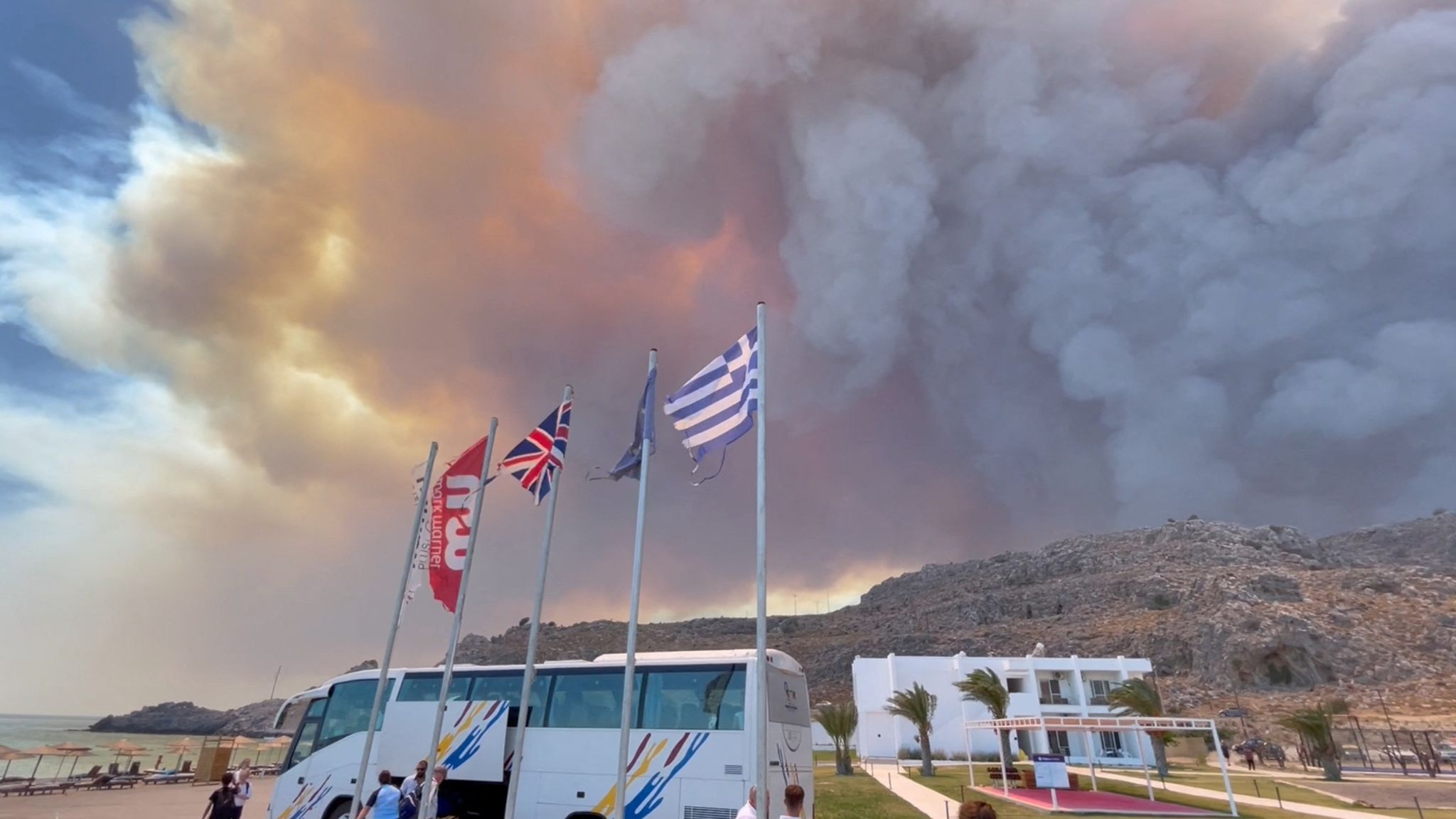 Wildfires on Rhodes drive a whole bunch of holidaymakers to flee their ...