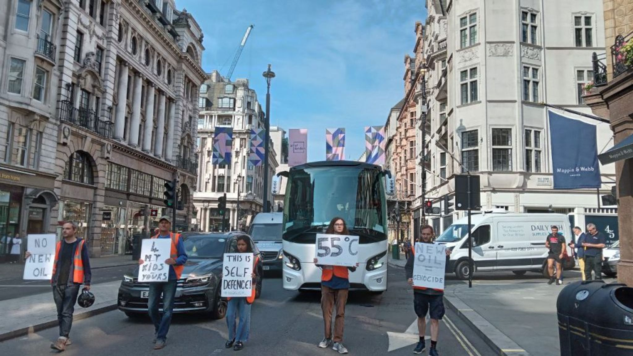 Just Stop Oil protesters shoved off the road during slow march in ...