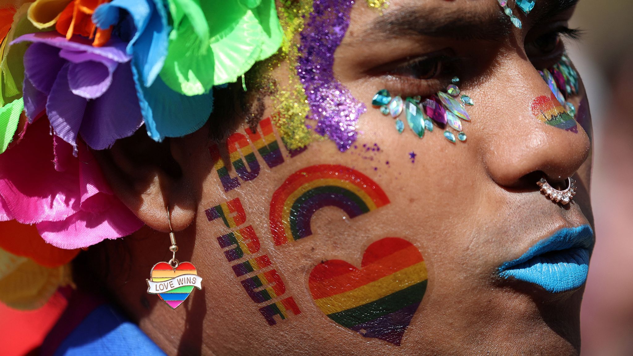 LGBT+ Ukrainians travel to Liverpool for Pride march | UK News | Sky News