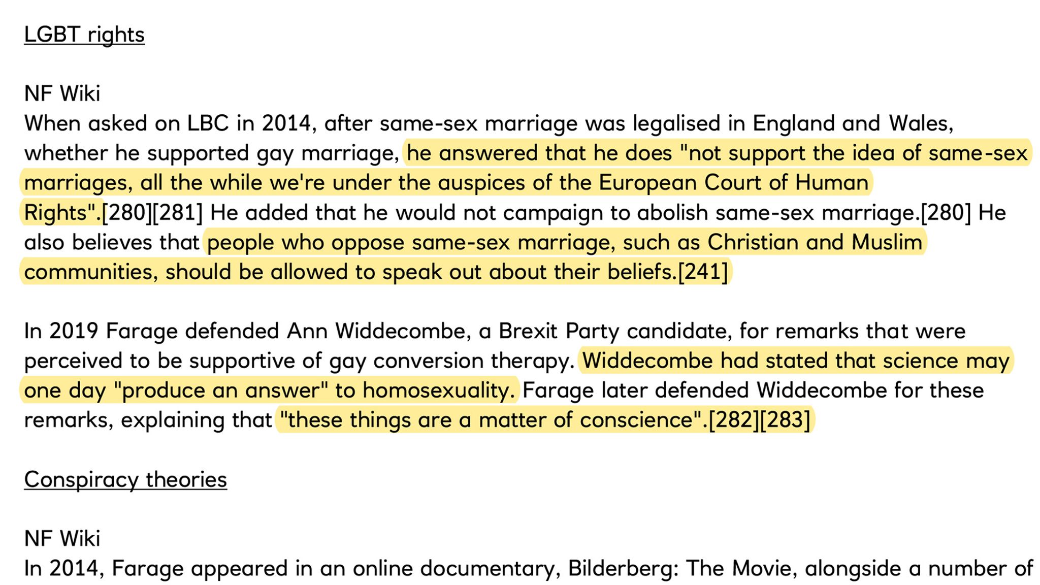 Key points from Coutts' dossier on Nigel Farage | UK News | Sky News