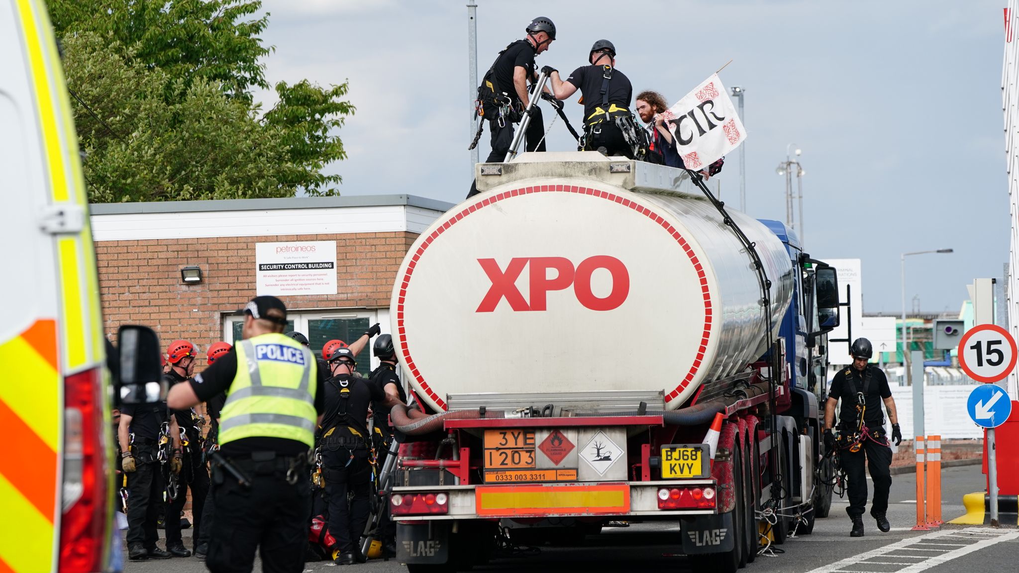 This is Rigged climate protesters block gates to Scottish oil sites ...