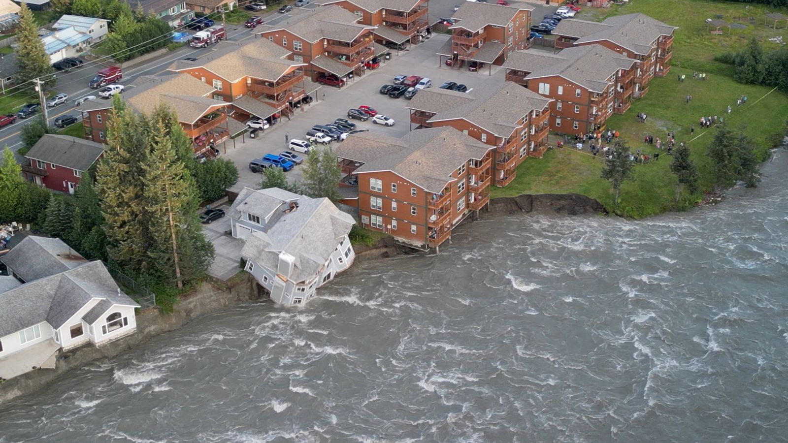 House collapses into Alaskan river after glacial dam burst | US News ...
