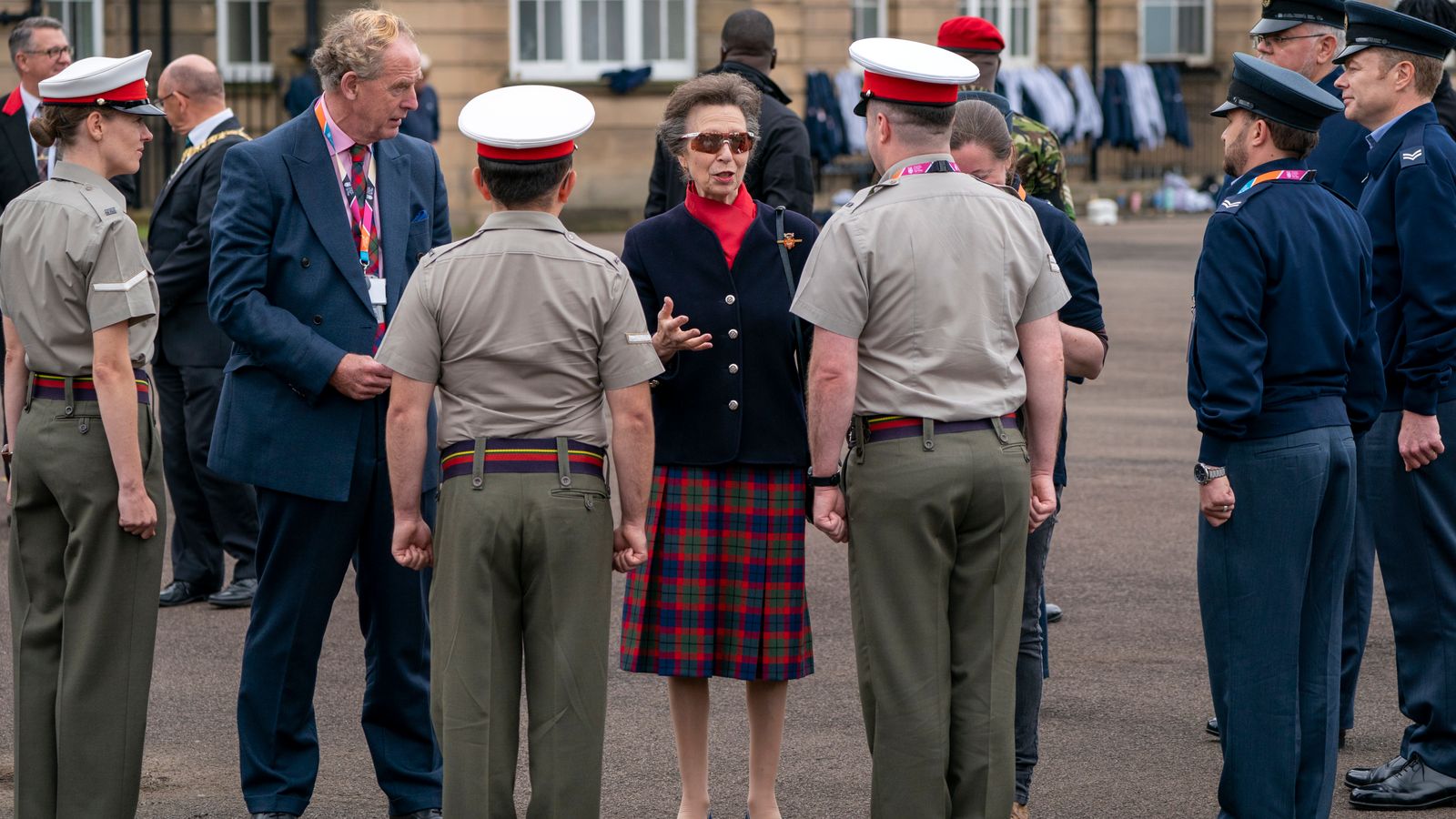 Princess Anne watches Royal Edinburgh Military Tattoo rehearsal and ...