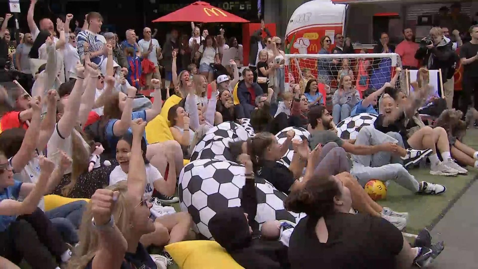 Women's World Cup: Lioness fans celebrate England's first goal against ...