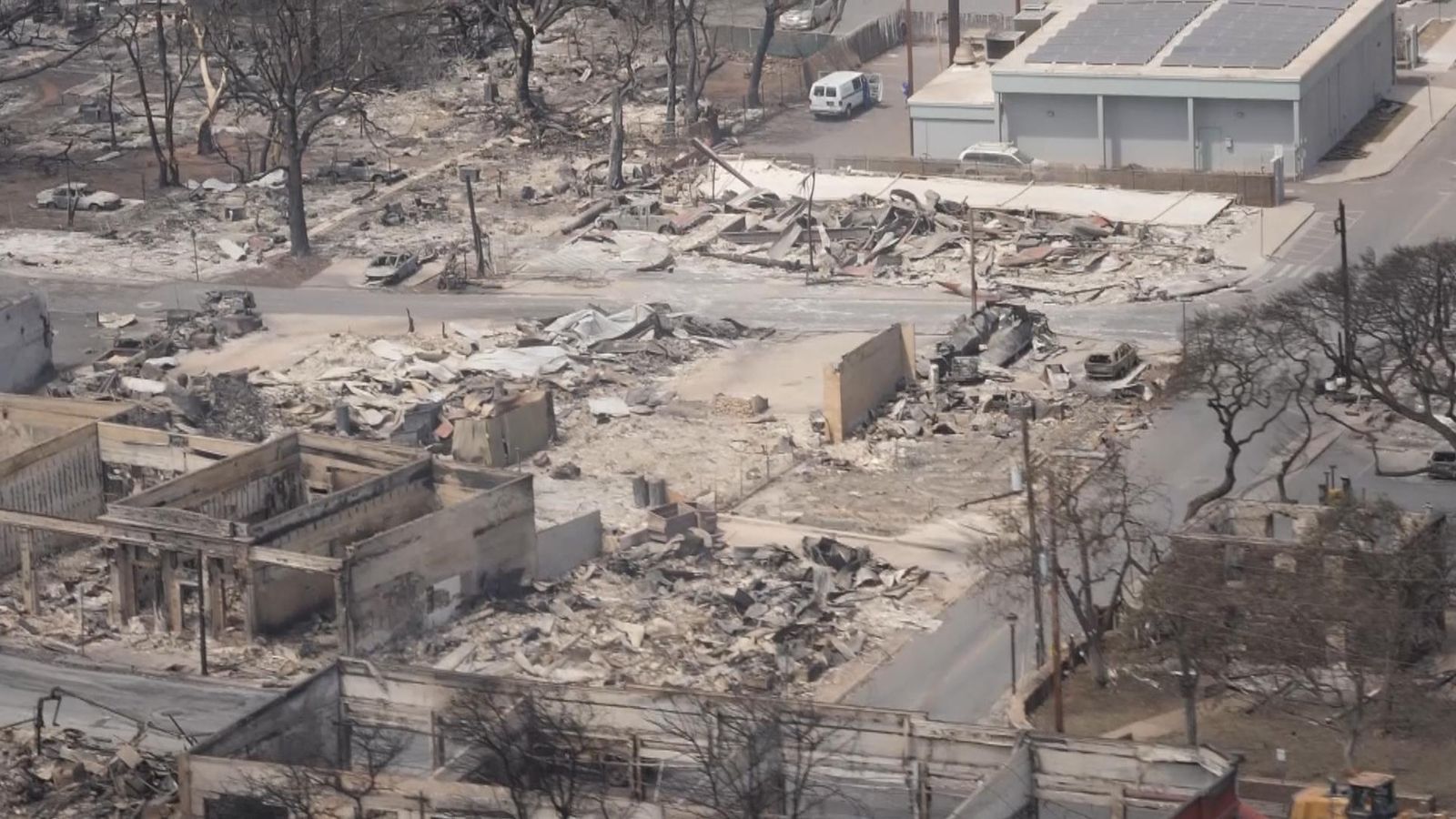 Hawaii wildfires: Aerial footage shows parts of Lahaina totally ...