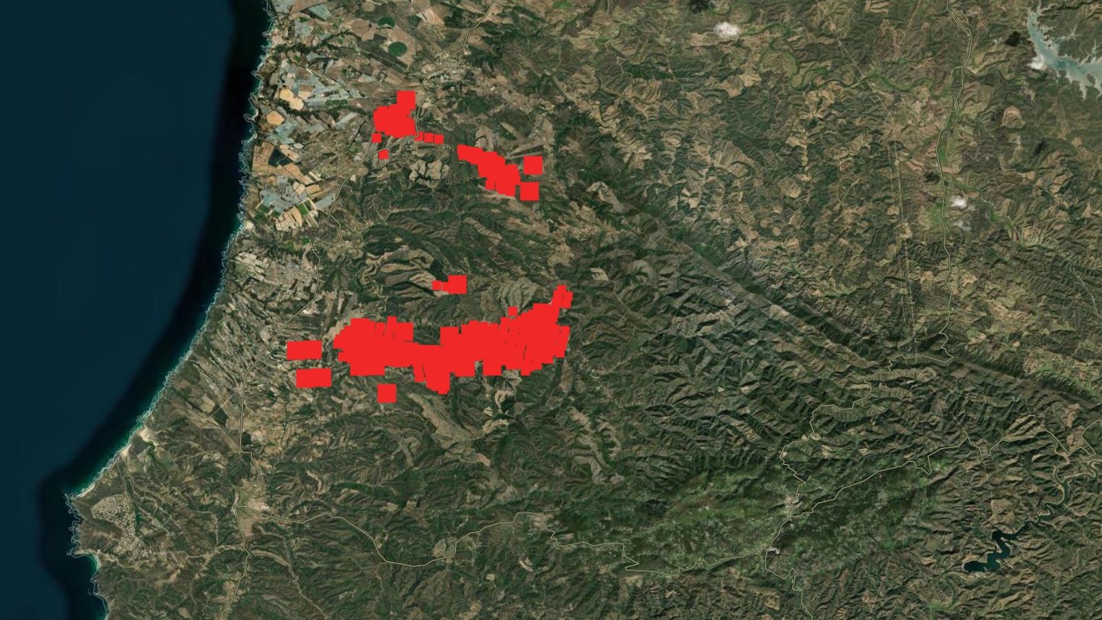 Portugal wildfires: New satellite image shows blaze sweeping near the ...