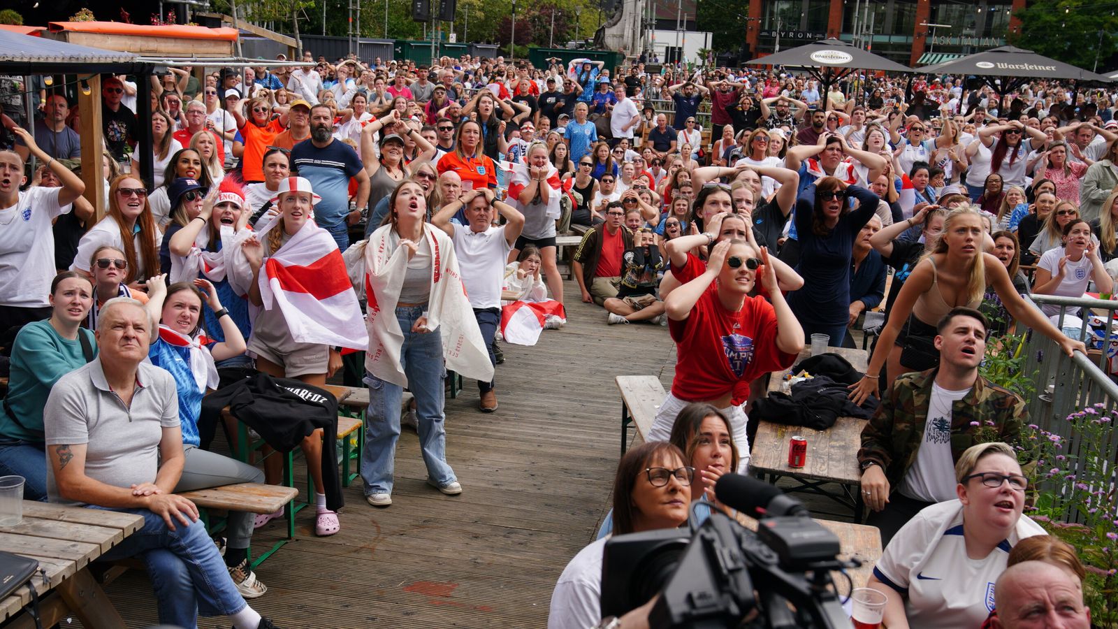 The devastation and despair of England fans gathered across the country ...
