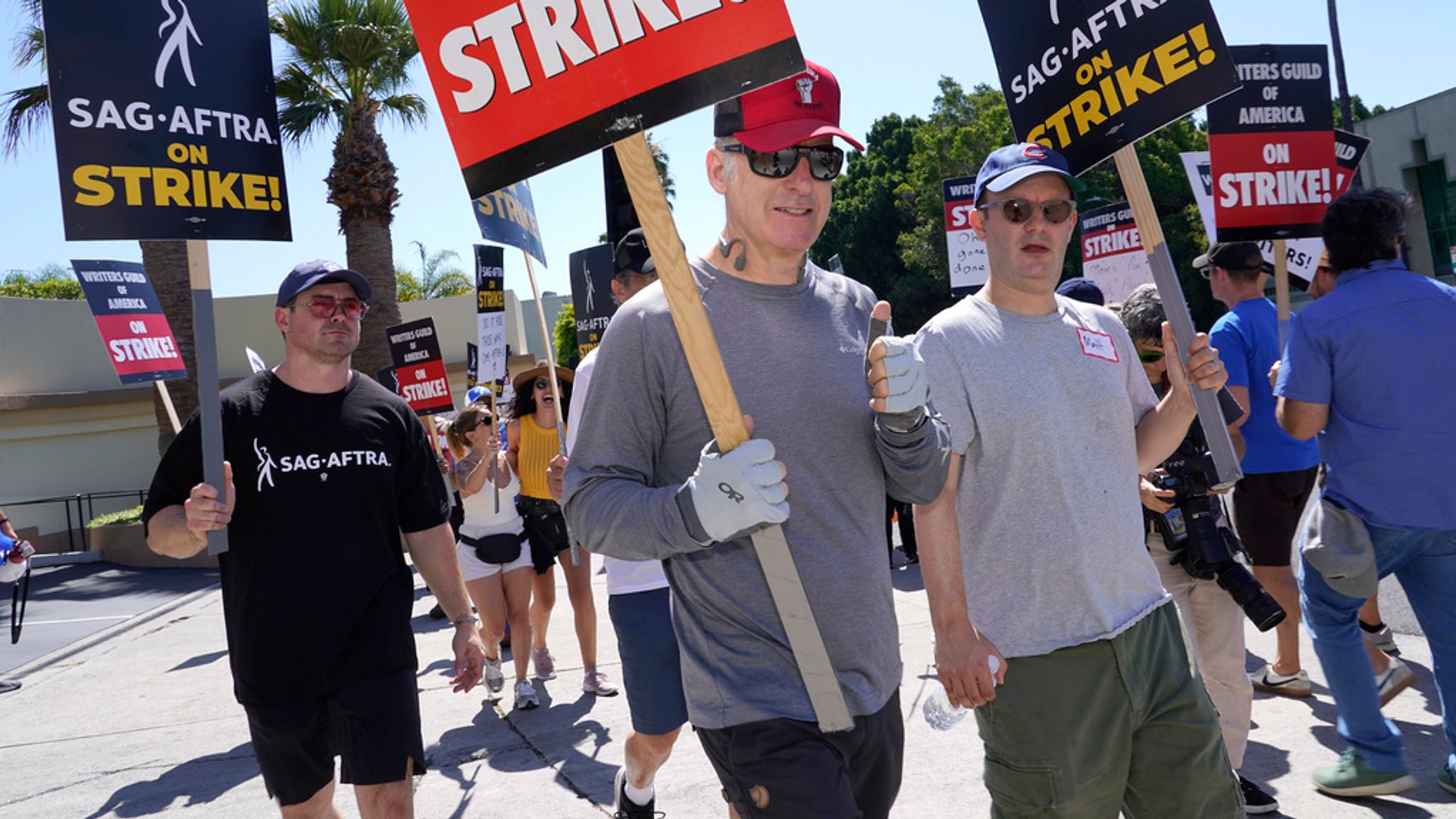 From Brad Pitt to Jane Fonda: Hollywood stars supporting the actors ...