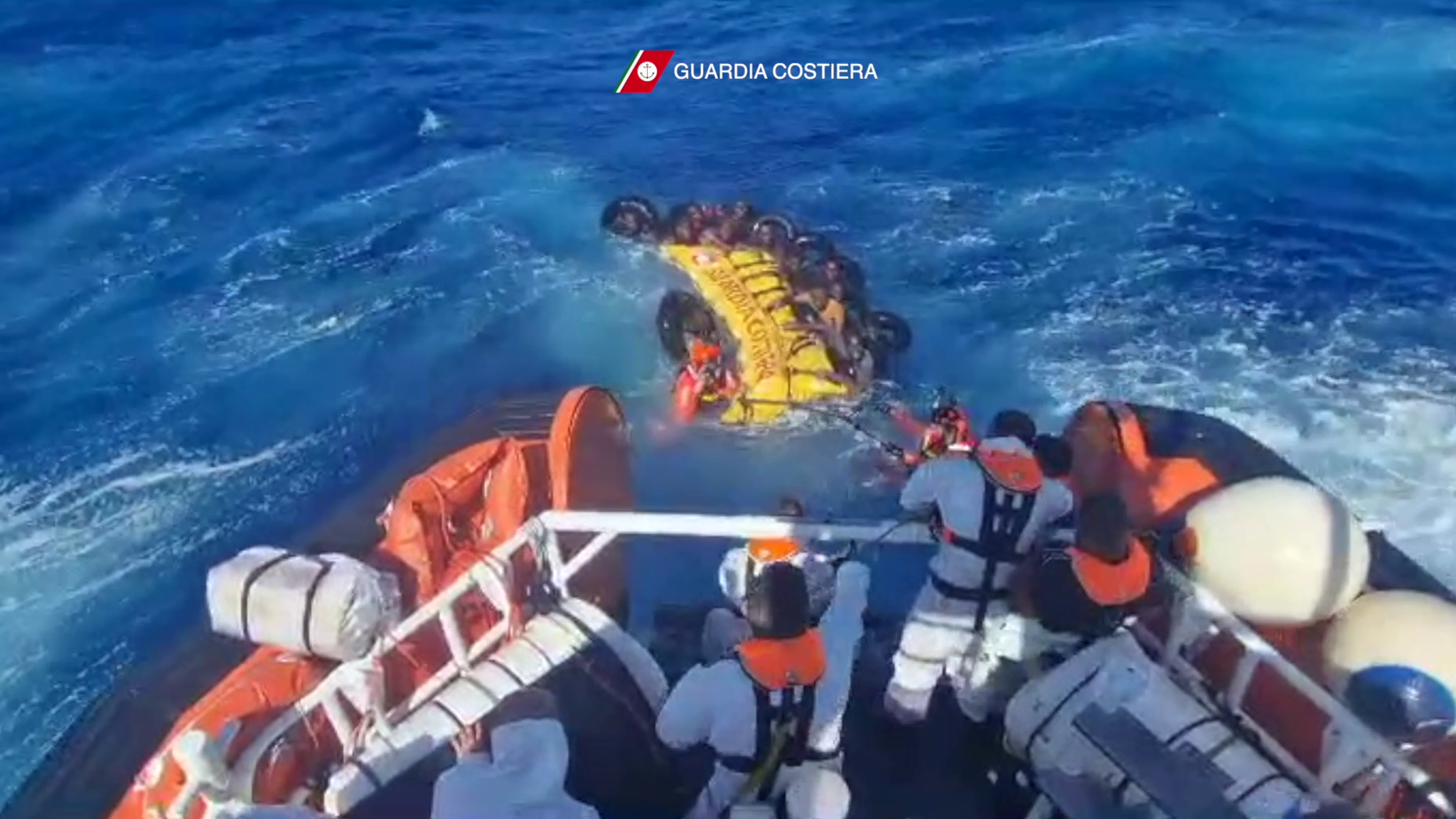 Dramatic video shows people being rescued in the Mediterranean - as ...