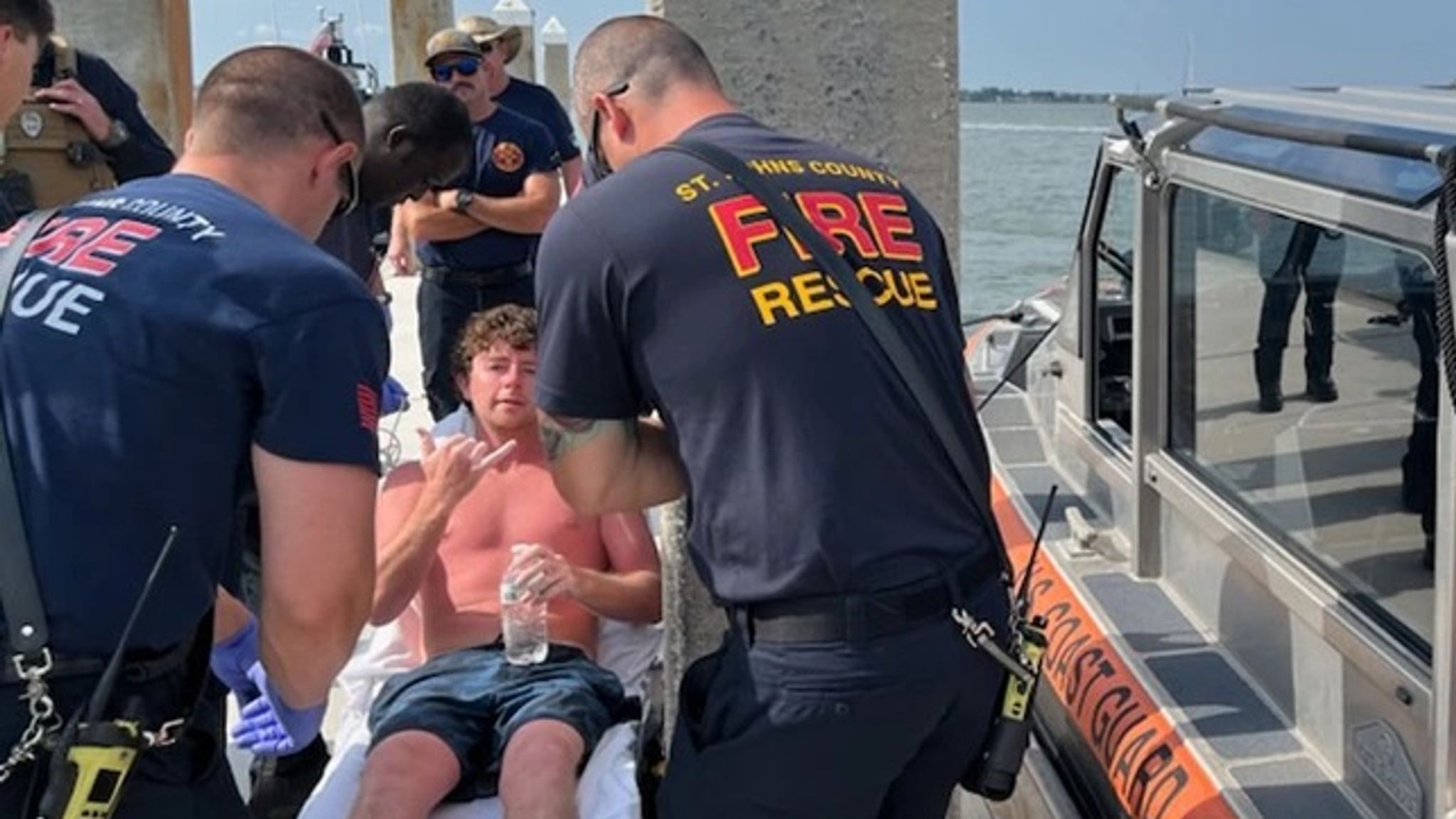 Man rescued from partially submerged boat after more than 24 hours at ... Man rescued from partially submerged boat after more than 24 hours at ...