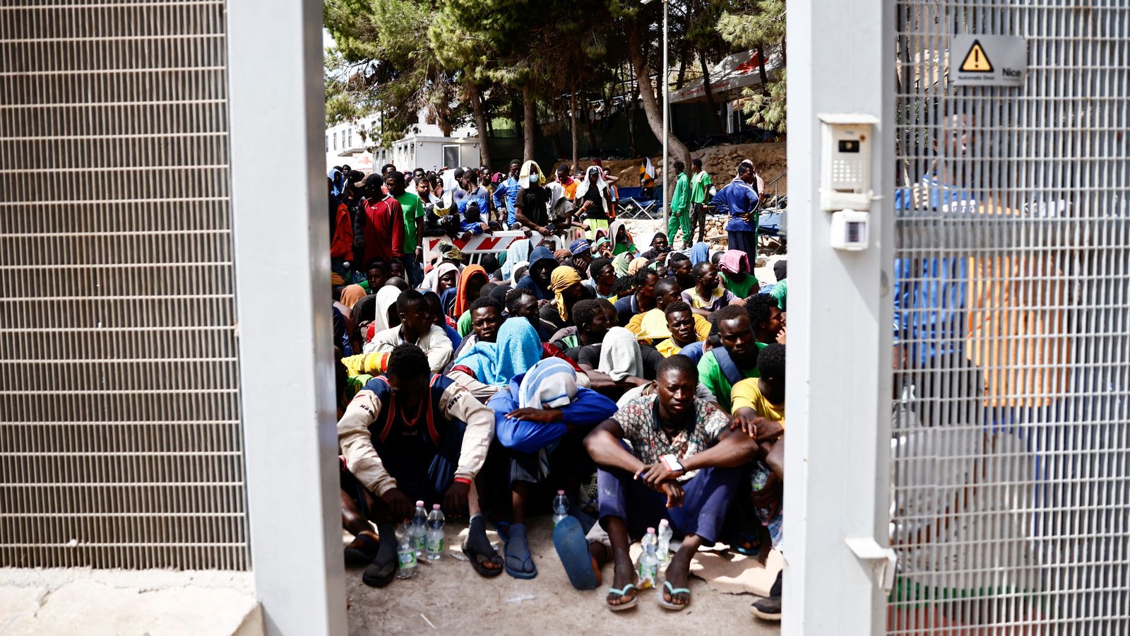Lampedusa: Chaos at island epicentre of European migrant crisis ...