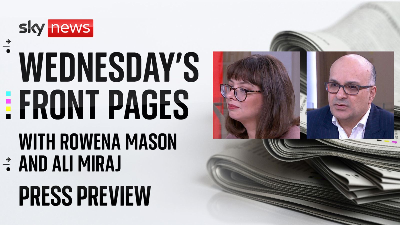 Sky News takes a look at the stories making the headlines on Wednesday ...