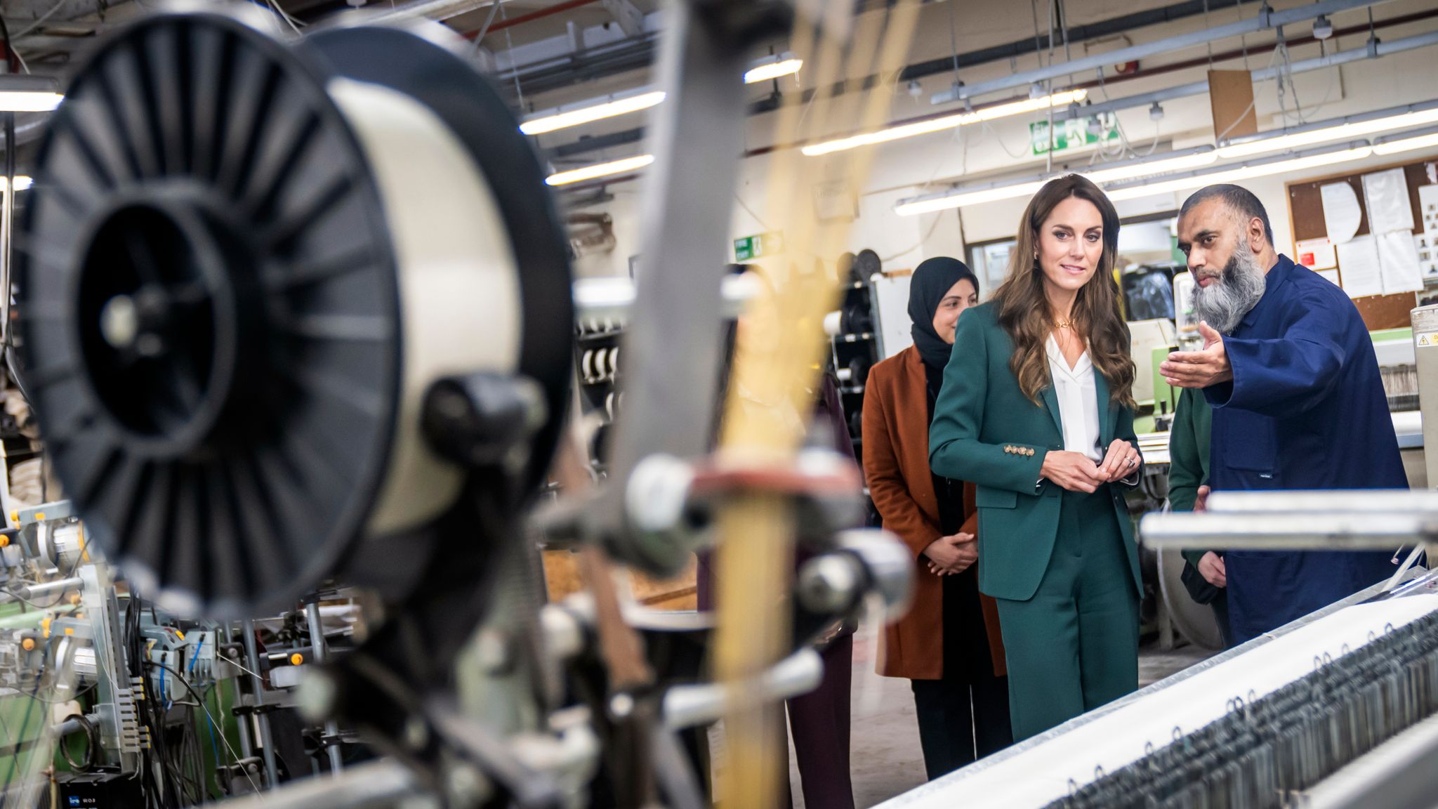 Kate shows 'love for textiles' in royal visit to Yorkshire fabric ...