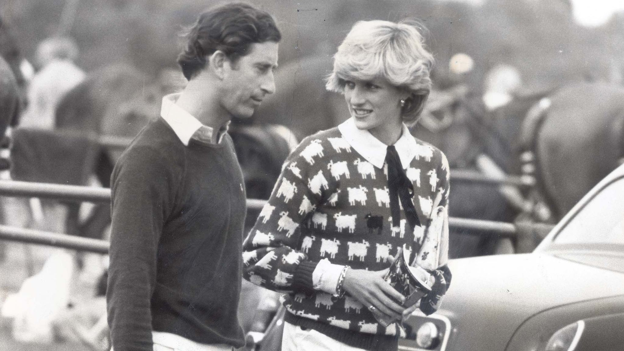 Princess Diana's iconic black sheep jumper fetches nearly £1m at auction | UK News | Sky News