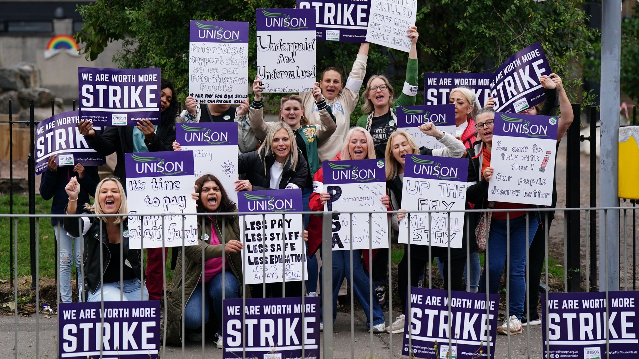 More school strikes in Scotland after Unison union members reject pay offer | UK News | Sky News