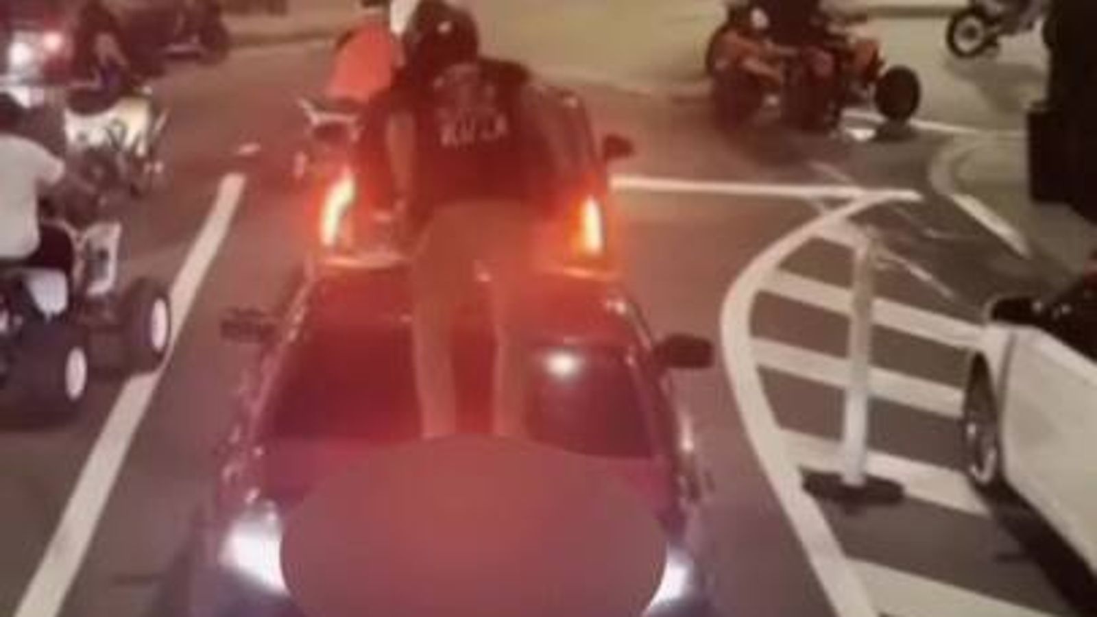 Philadelphia: Motorcyclist smashes car windscreen with two children ...