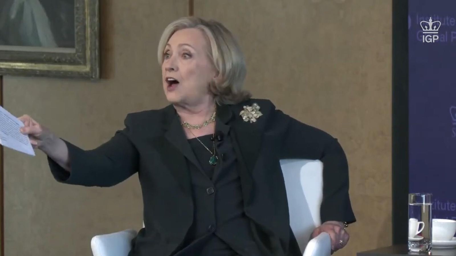 Hillary Clinton clashes with protester who asked her to denounce Joe ...