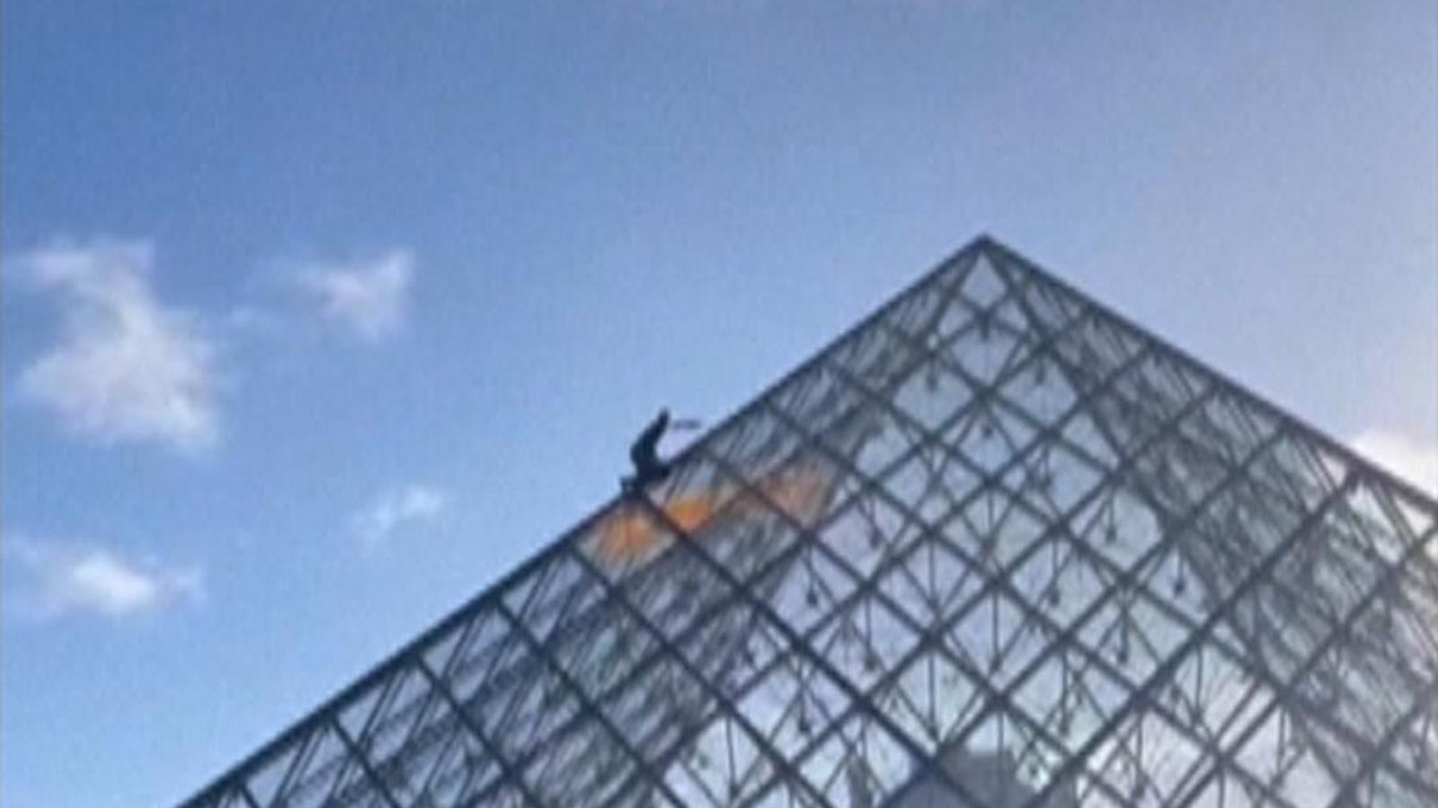 Louvre covered in orange paint by environmental group | World News ...