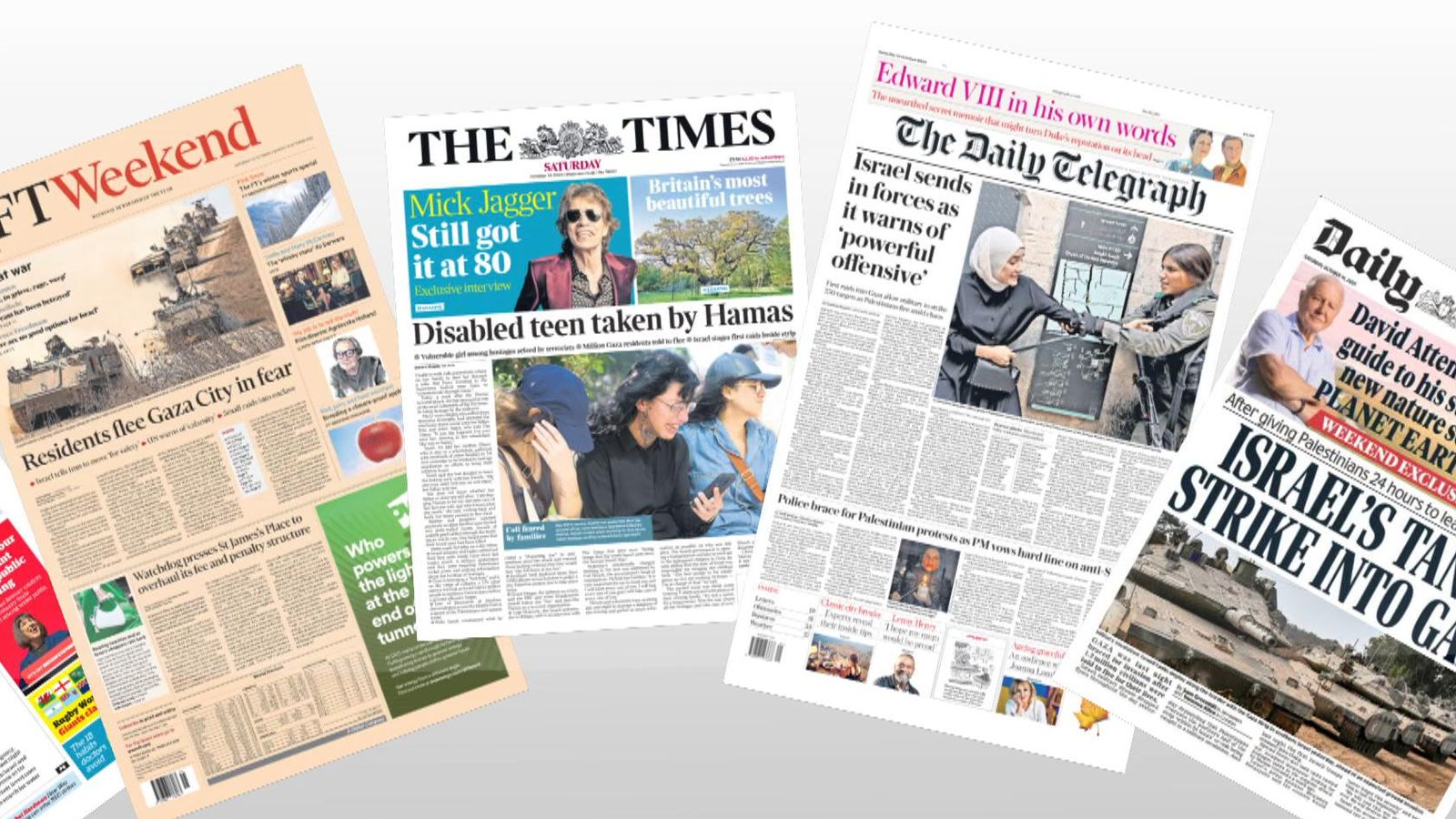 Saturday's national newspaper front pages | UK News | Sky News