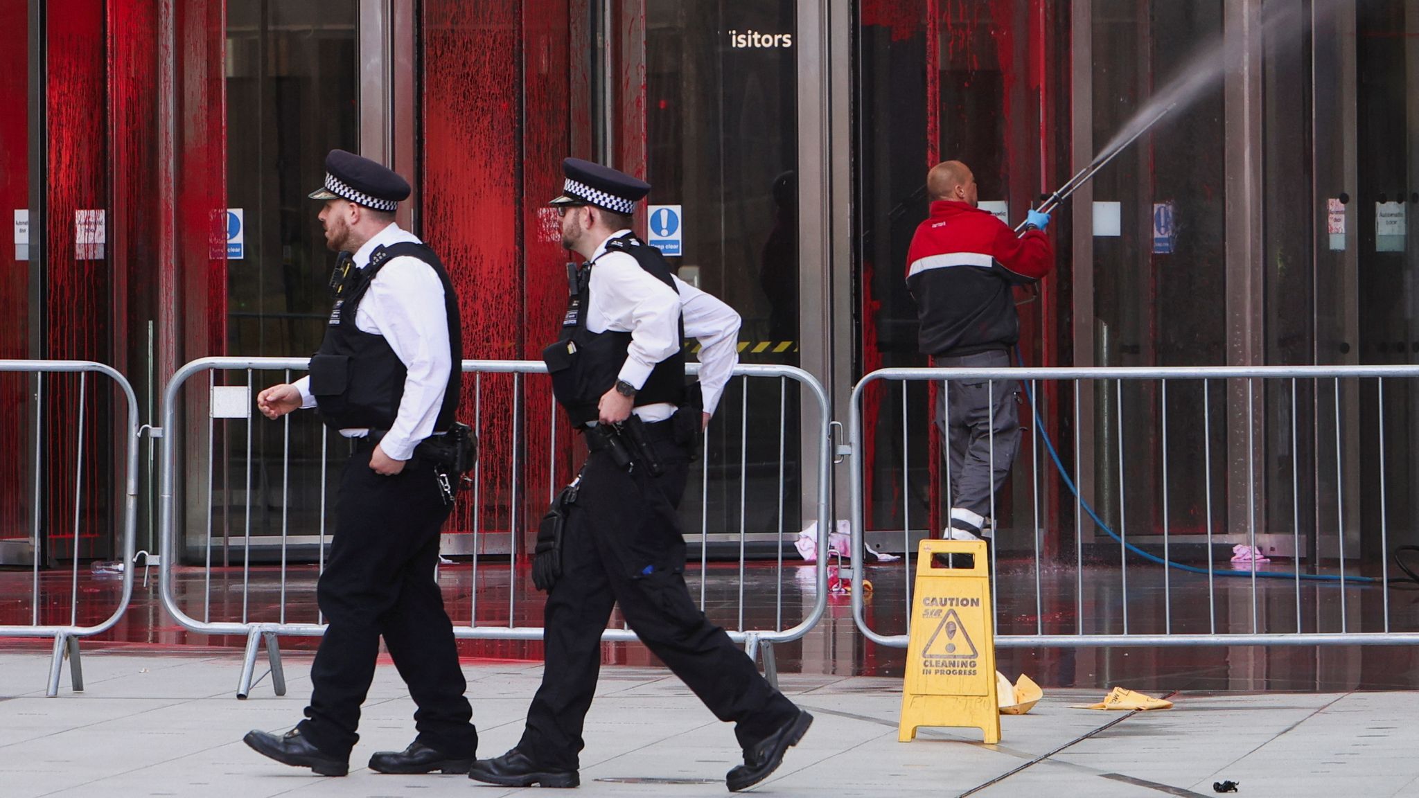 Pro-Palestinian group claims responsibility for covering BBC's London ...