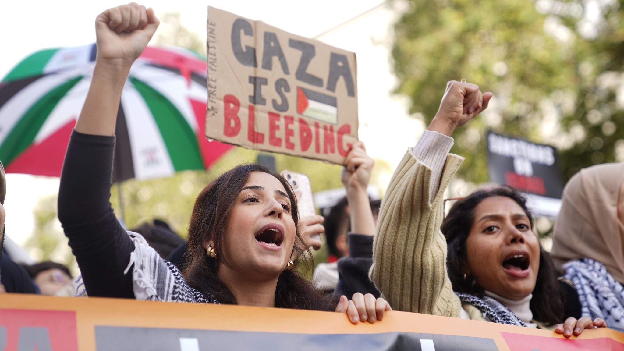 London protest: Thousands attend pro-Palestinian march amid escalating ...
