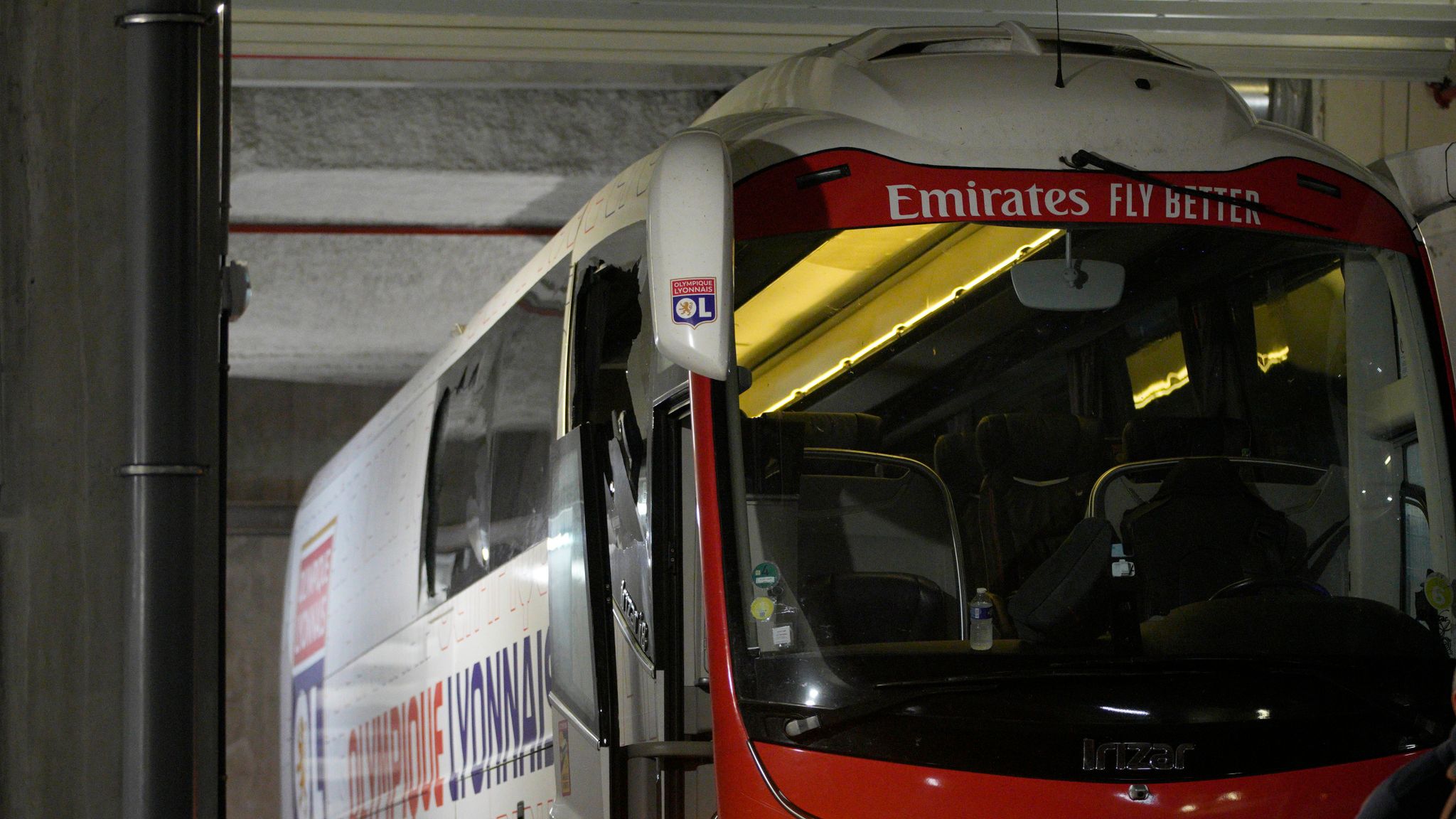 Lyon football team bus attacked and manager injured as nine people ...